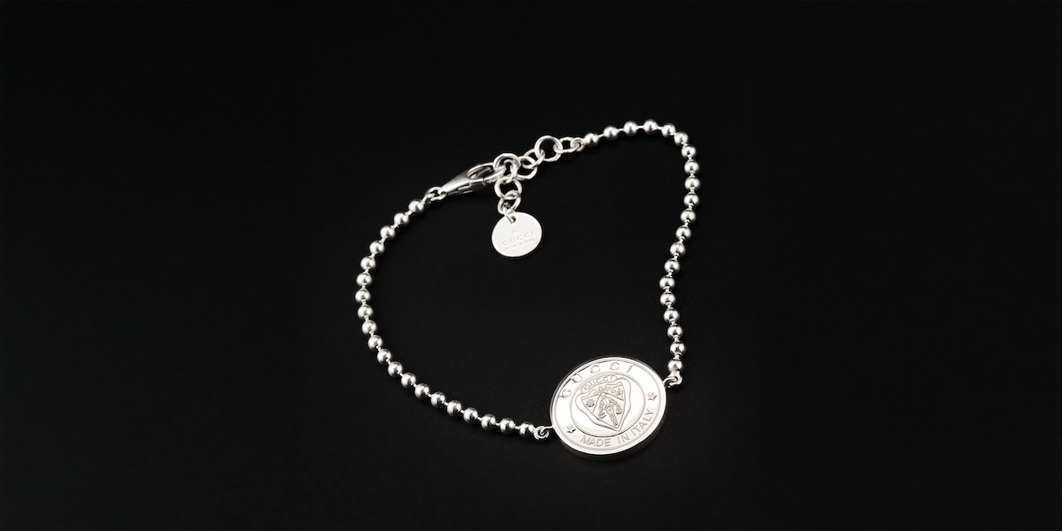 Gucci crest boule bracelet in 925 sterling silver | GUCCI® US