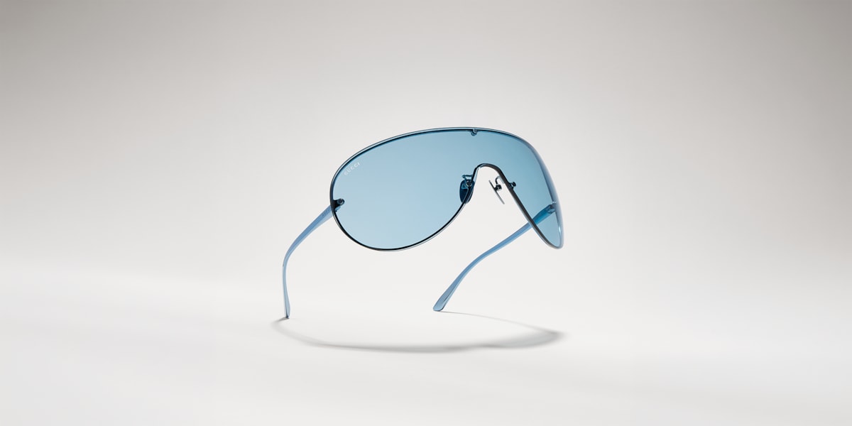 Mask frame sunglasses in blue | GUCCI® CH