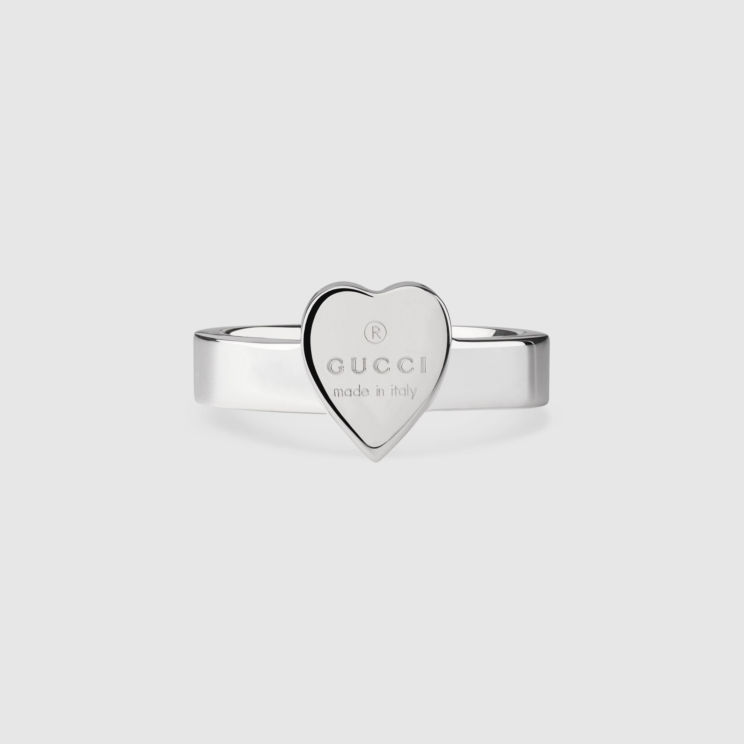 Gucci Trademark Heart Ring in 925 Sterling Silver | GUCCI® UK