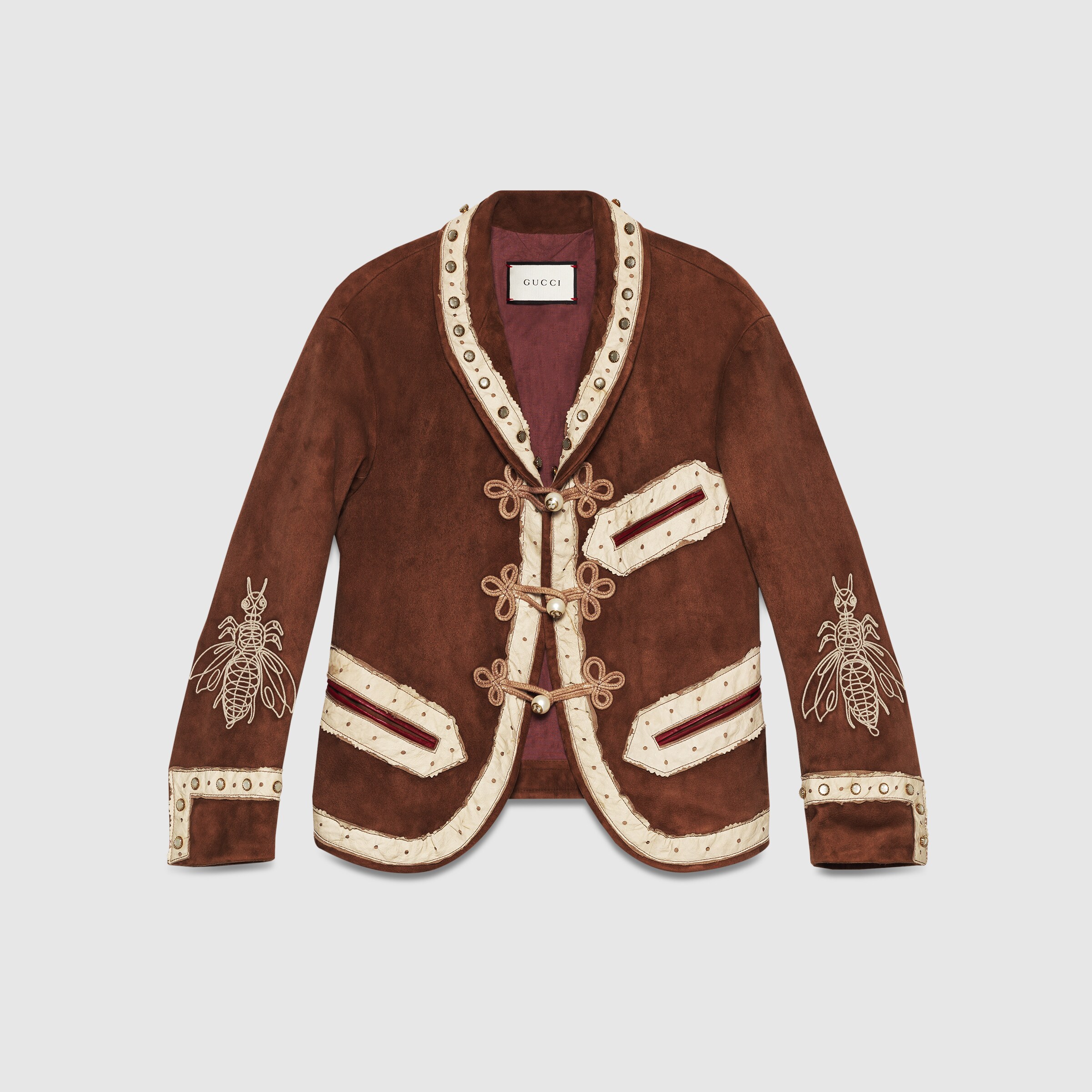 Gucci Women - Suede embroidered jacket - 411139XG1522474