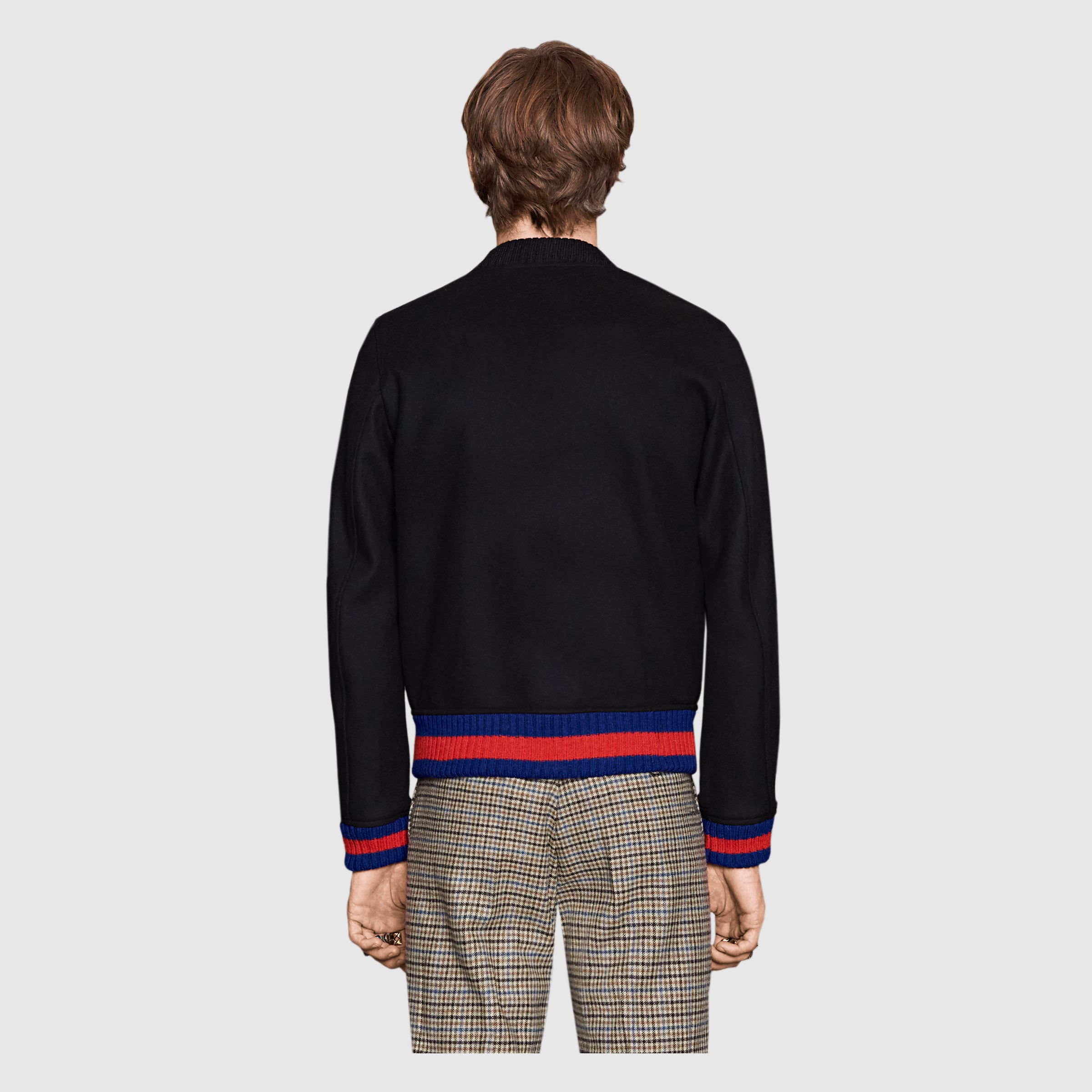 Wool bomber jacket with bee appliqué - Gucci Men's Bombers & Leather ...