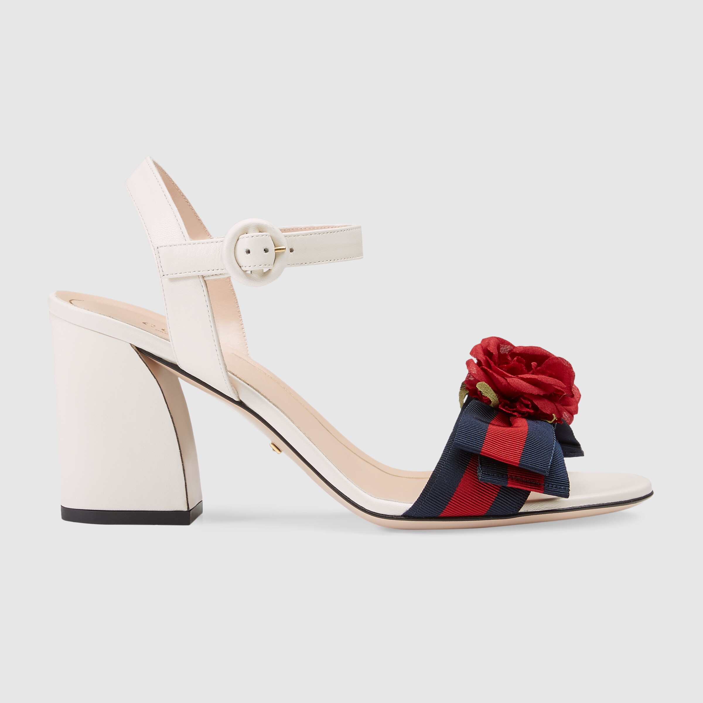 Leather mid-heel sandal - Gucci Women's Sandals 453429CQXS09065