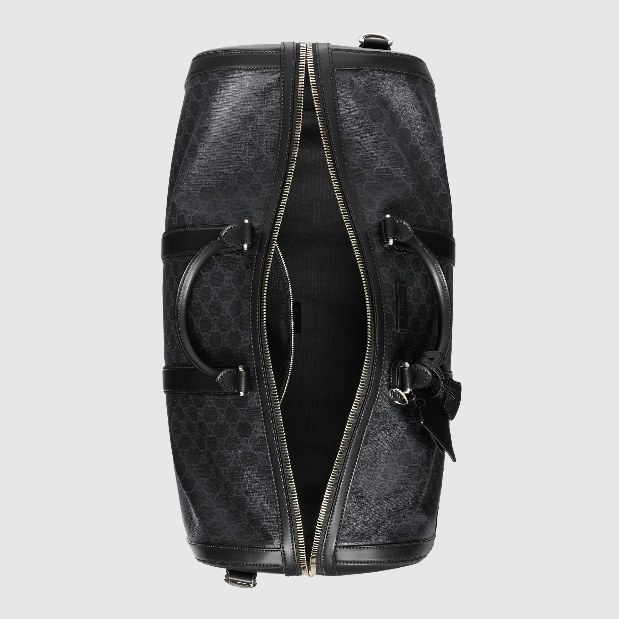 GG Supreme Large Black Carry-on Duffle | GUCCI® TH