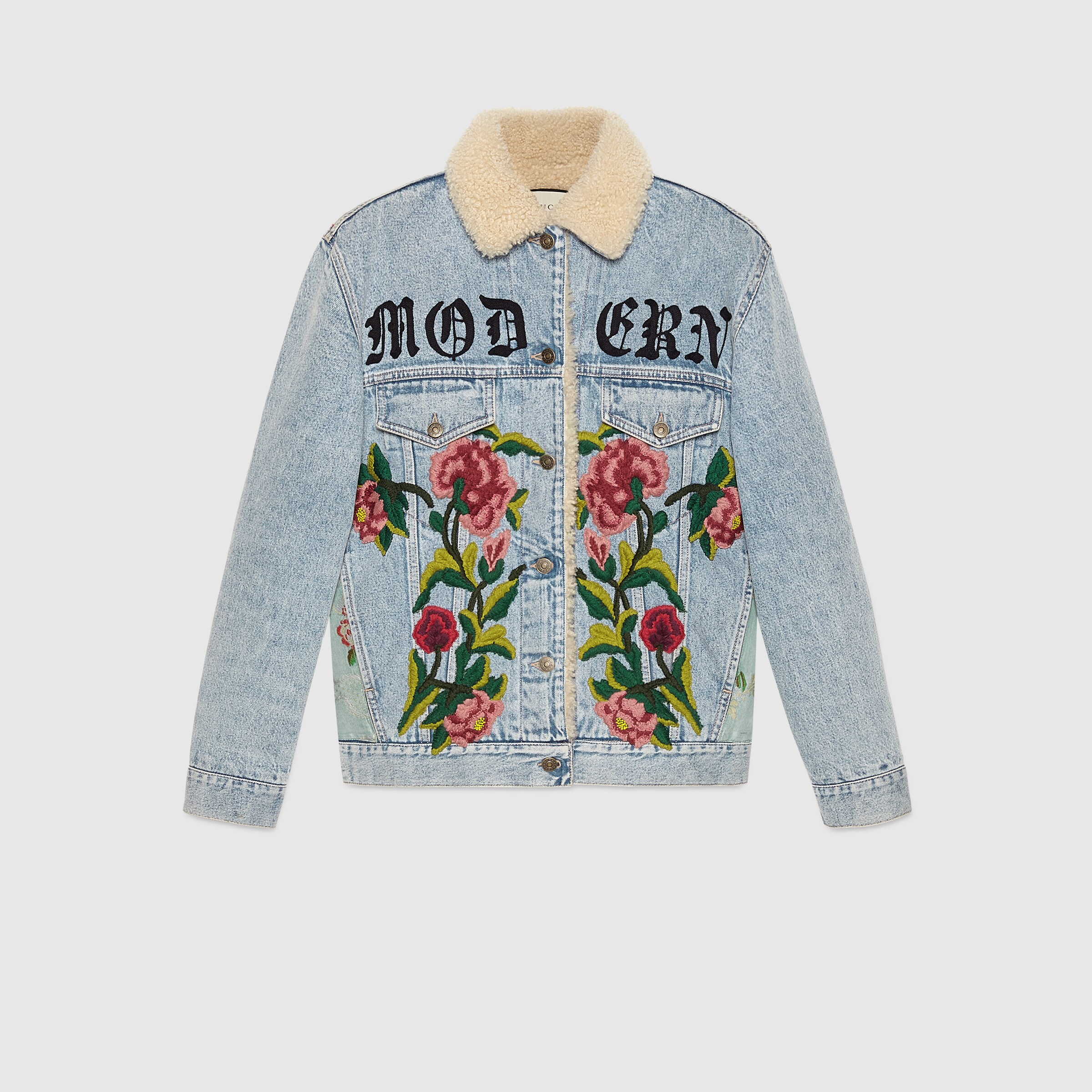 Embroidered denim jacket - Gucci Women's Denim 478041XR6574413