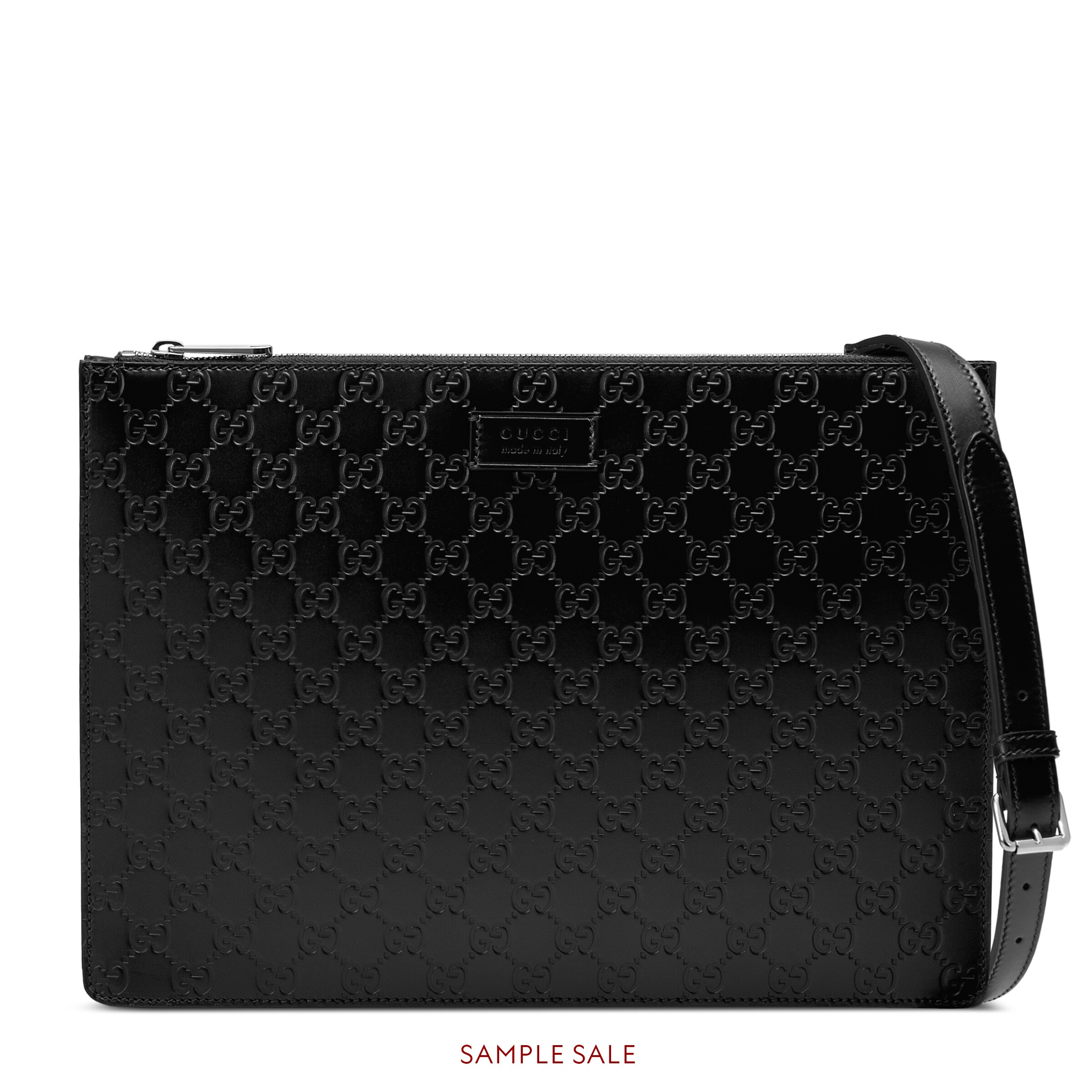 Gucci Black Signature Messenger Bag | semashow.com