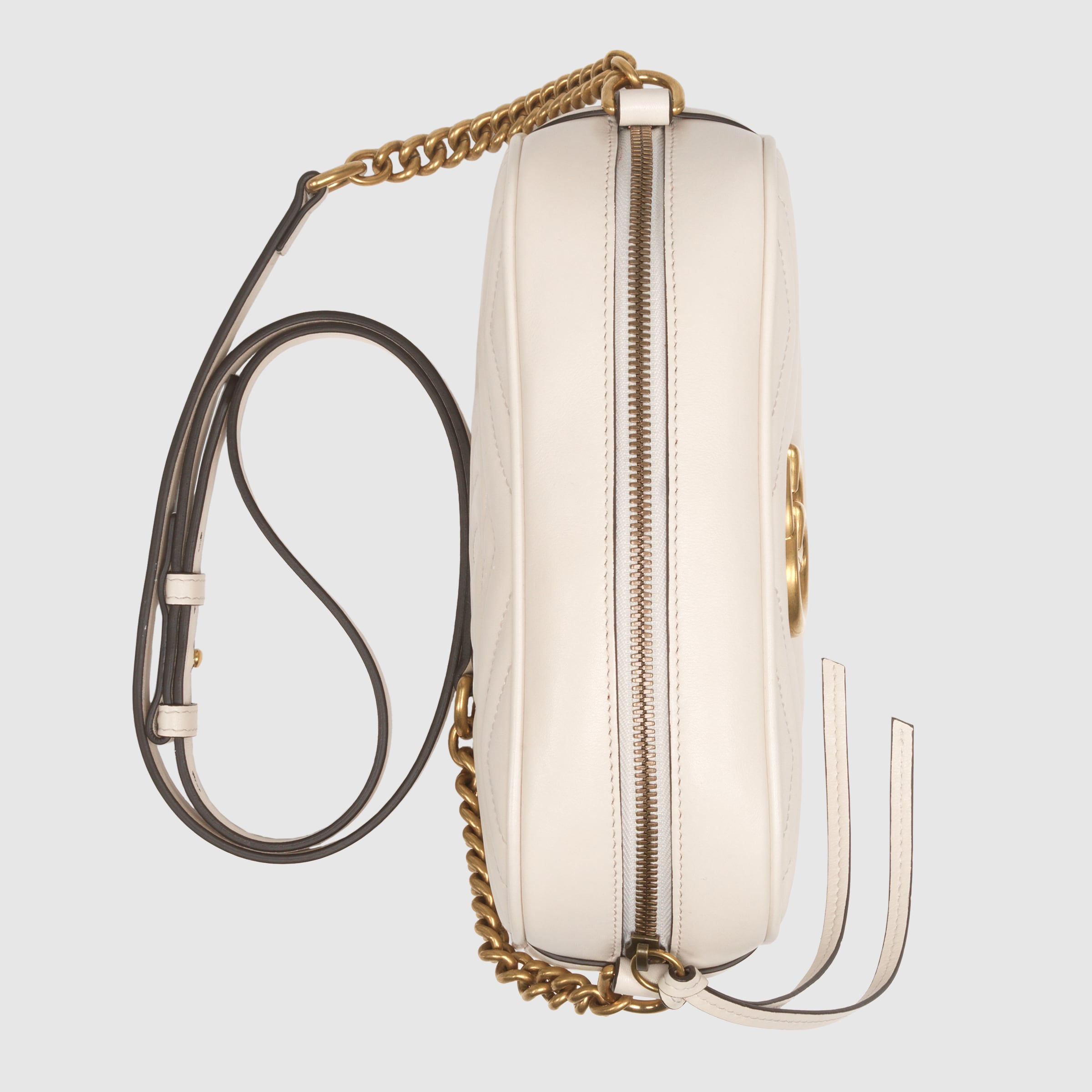Sac à épaule GG Marmont matelassé en cuir blanc | GUCCI® FR