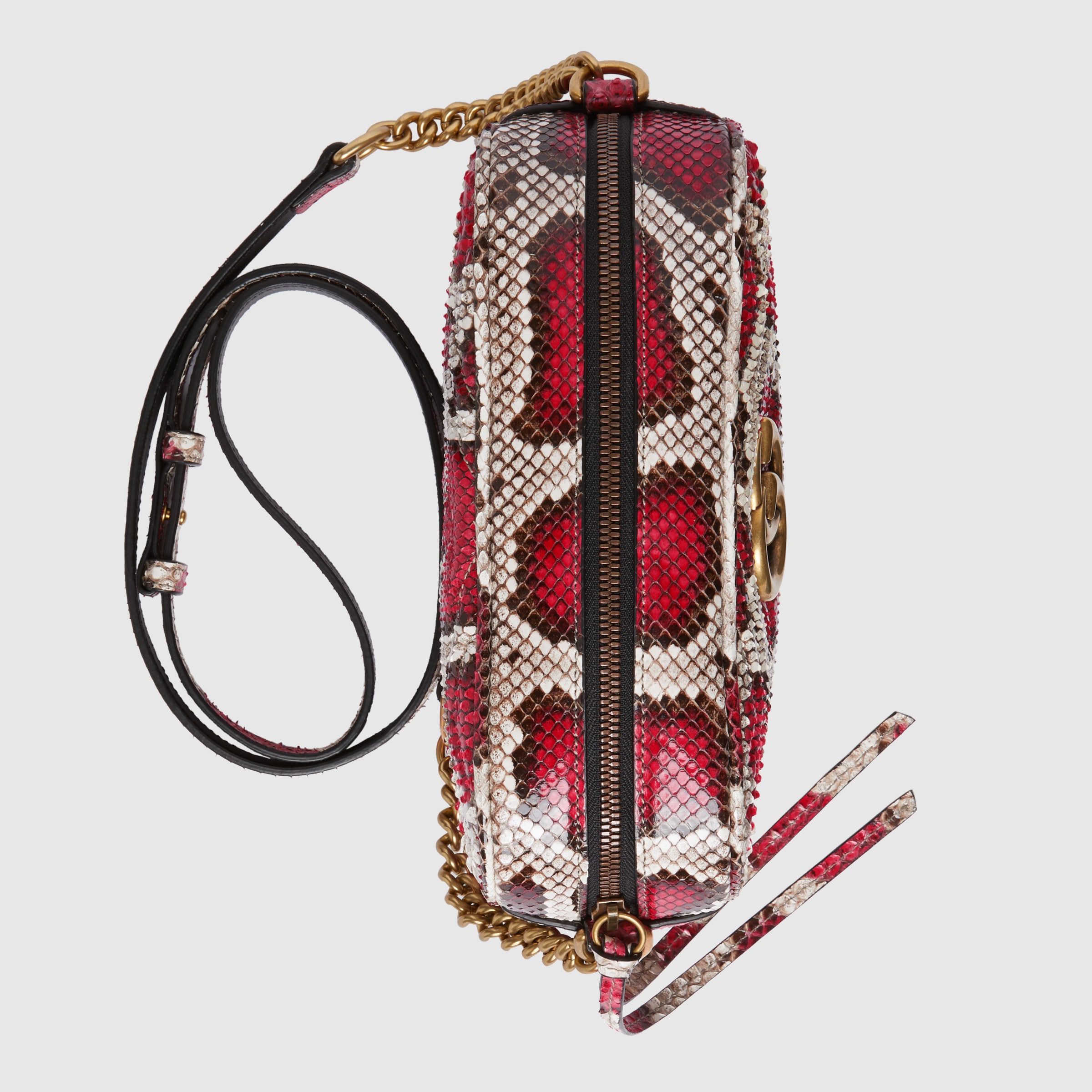Red / Grey Python GG Marmont Small Shoulder Bag | GUCCI® International