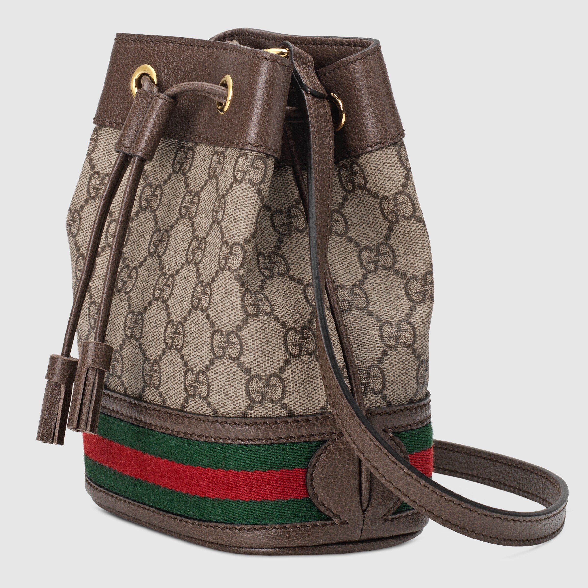 Beige / Ebony GG Supreme Ophidia Mini Bucket Bag | GUCCI® PL