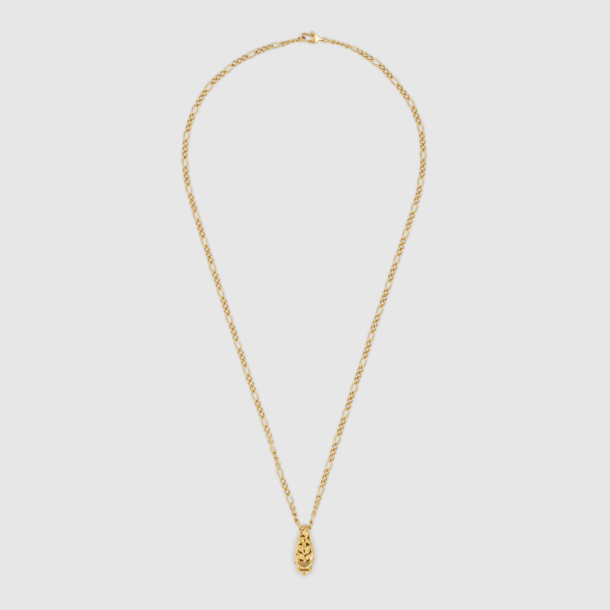 18K Yellow Gold Necklace With Tiger Head | GUCCI® BE