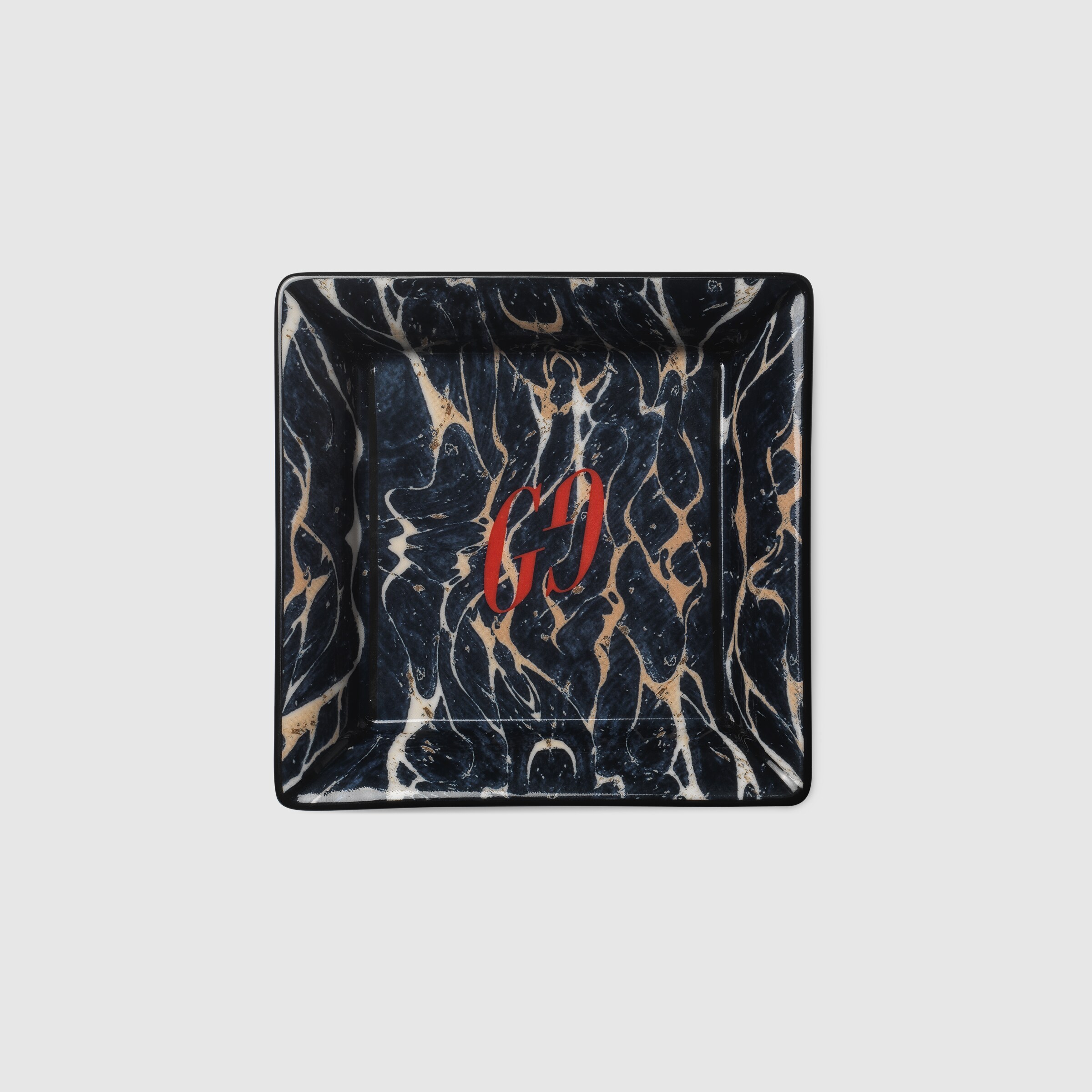 Gucci Marble Square Trinket Tray In Black Richard Ginori Porcelain ...