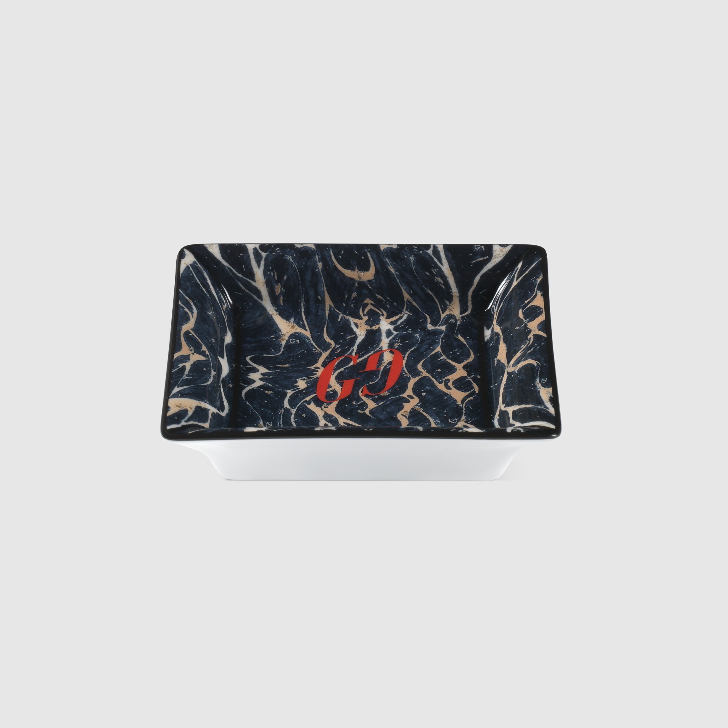 Gucci Marble Square Trinket Tray In Black Richard Ginori Porcelain ...