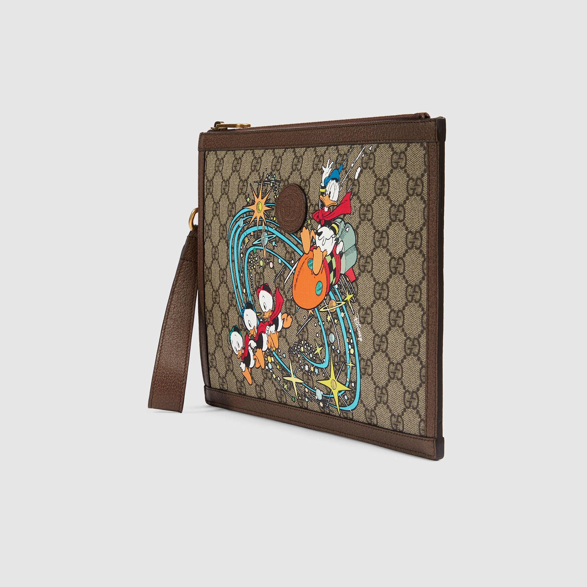 Beige Disney x Gucci Donald Duck pouch | GUCCI® TR