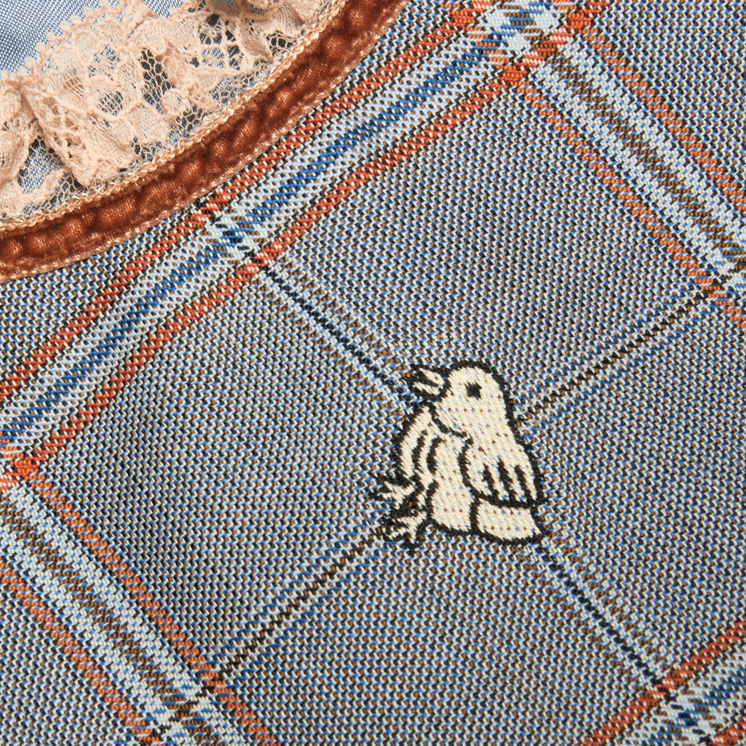 Children's chick wool cotton dress in blue and yellow | GUCCI® US