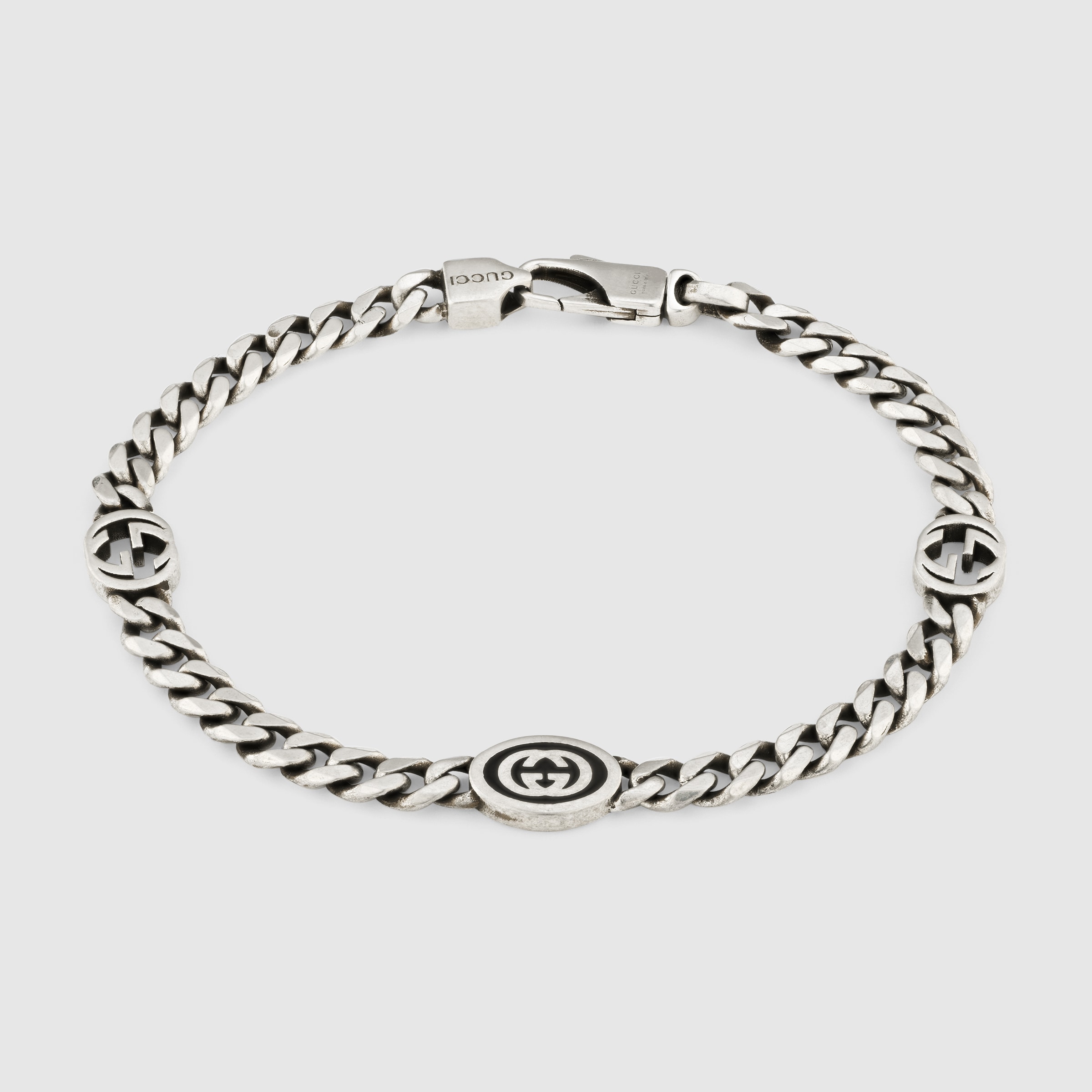 Gucci Interlocking bracelet in 925 sterling silver | GUCCI® US