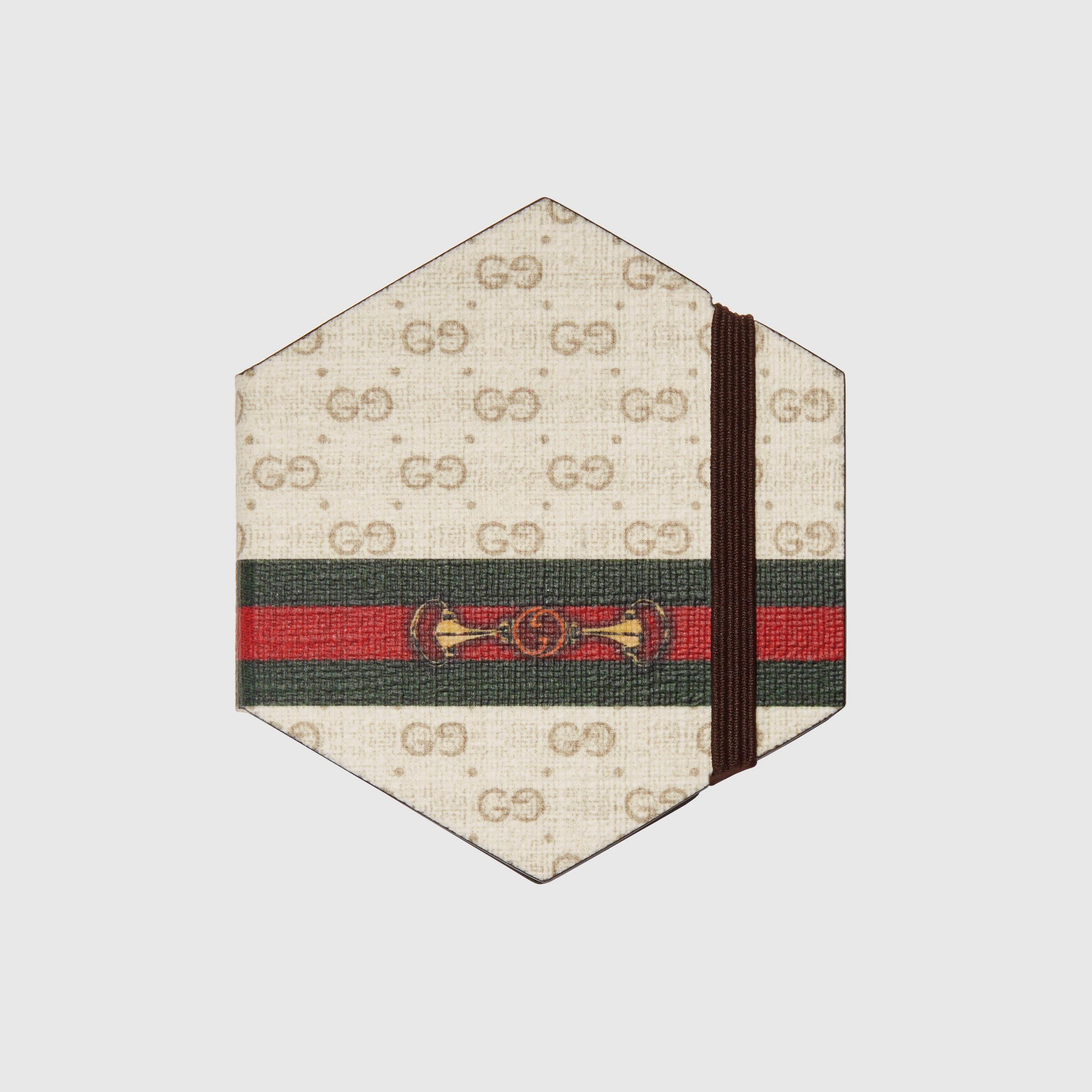 Hexagon sticky notes with Web and Horsebit in ivory and brown mini GG ...