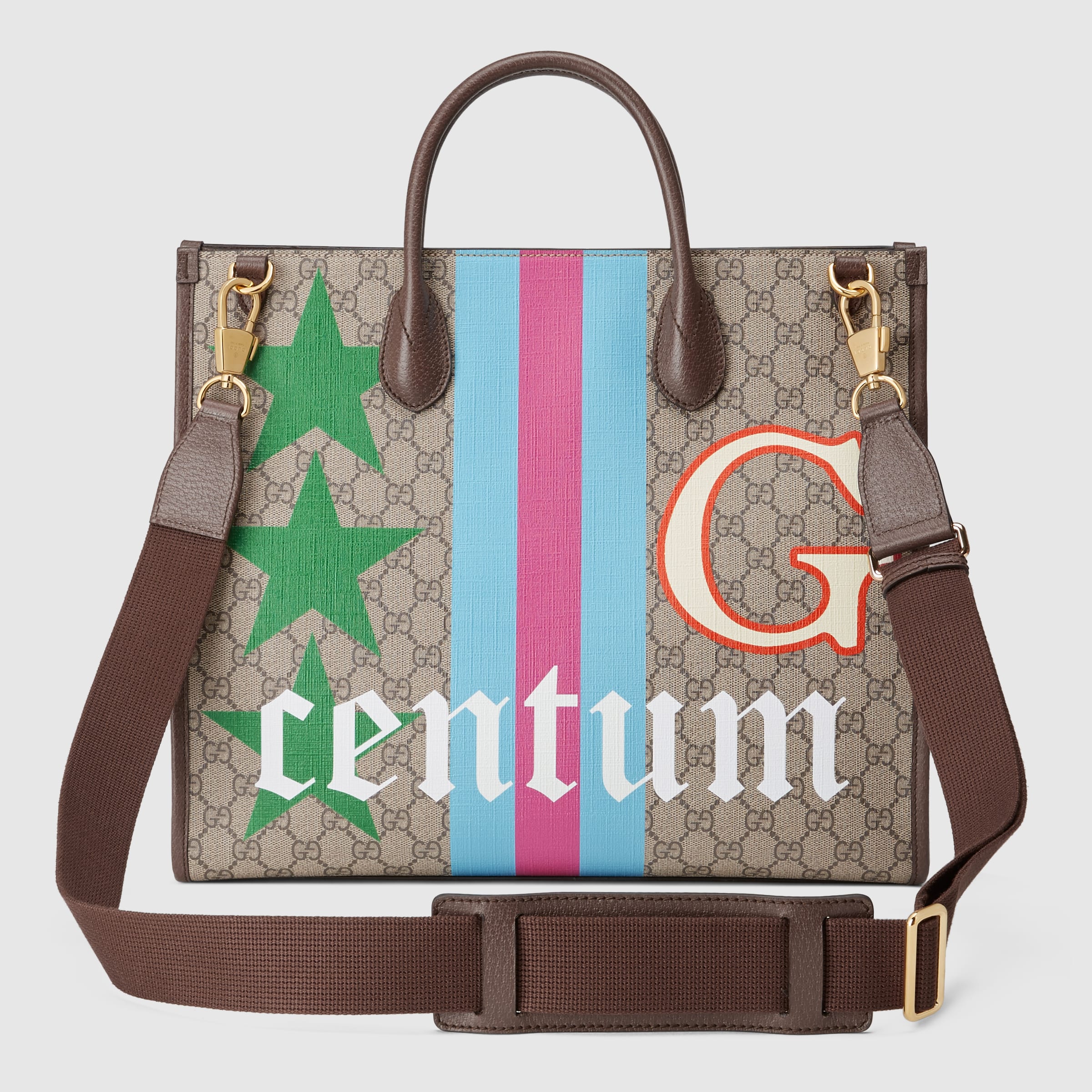 Bolso tote mediano con estampado geométrico en GG supreme | GUCCI® ES