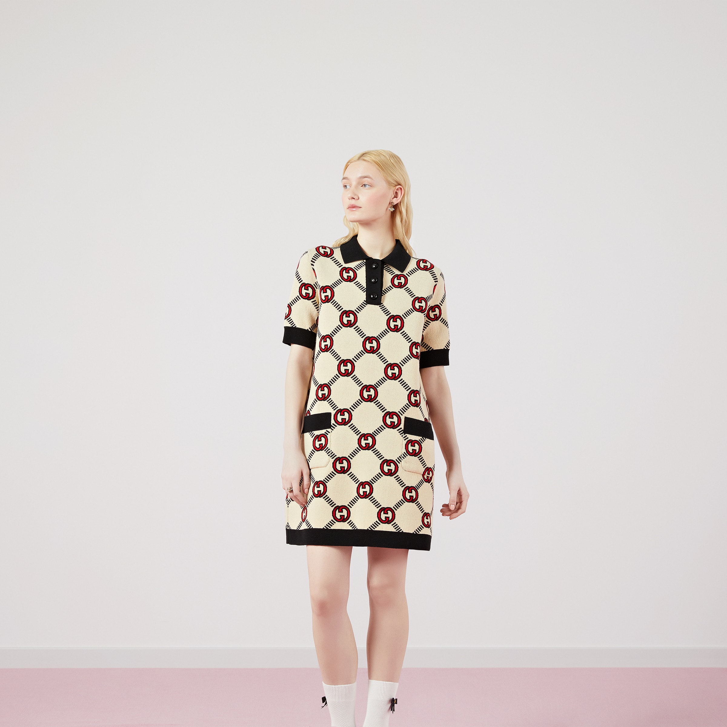 Abito polo reversibile GG in multicolore | GUCCI® Italia