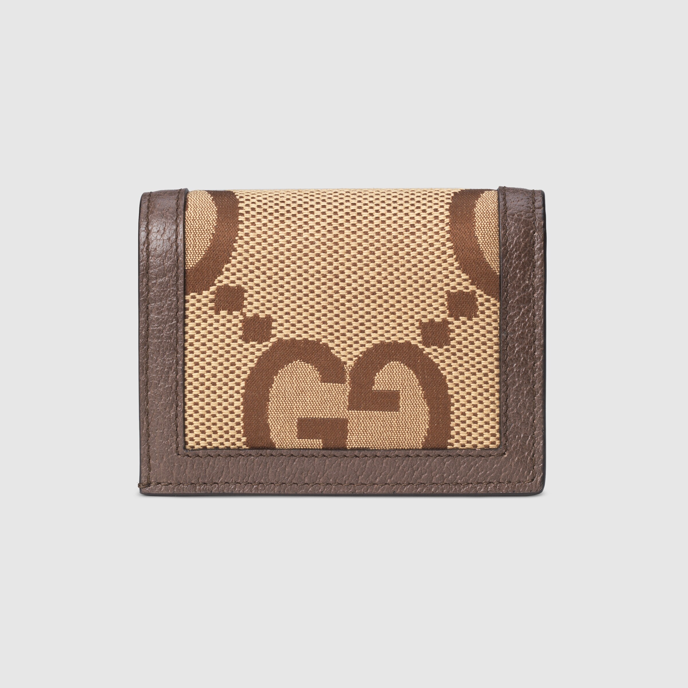 Tarjetero GG de tamaño grande Gucci Diana inlona camel y ébano | GUCCI® MX
