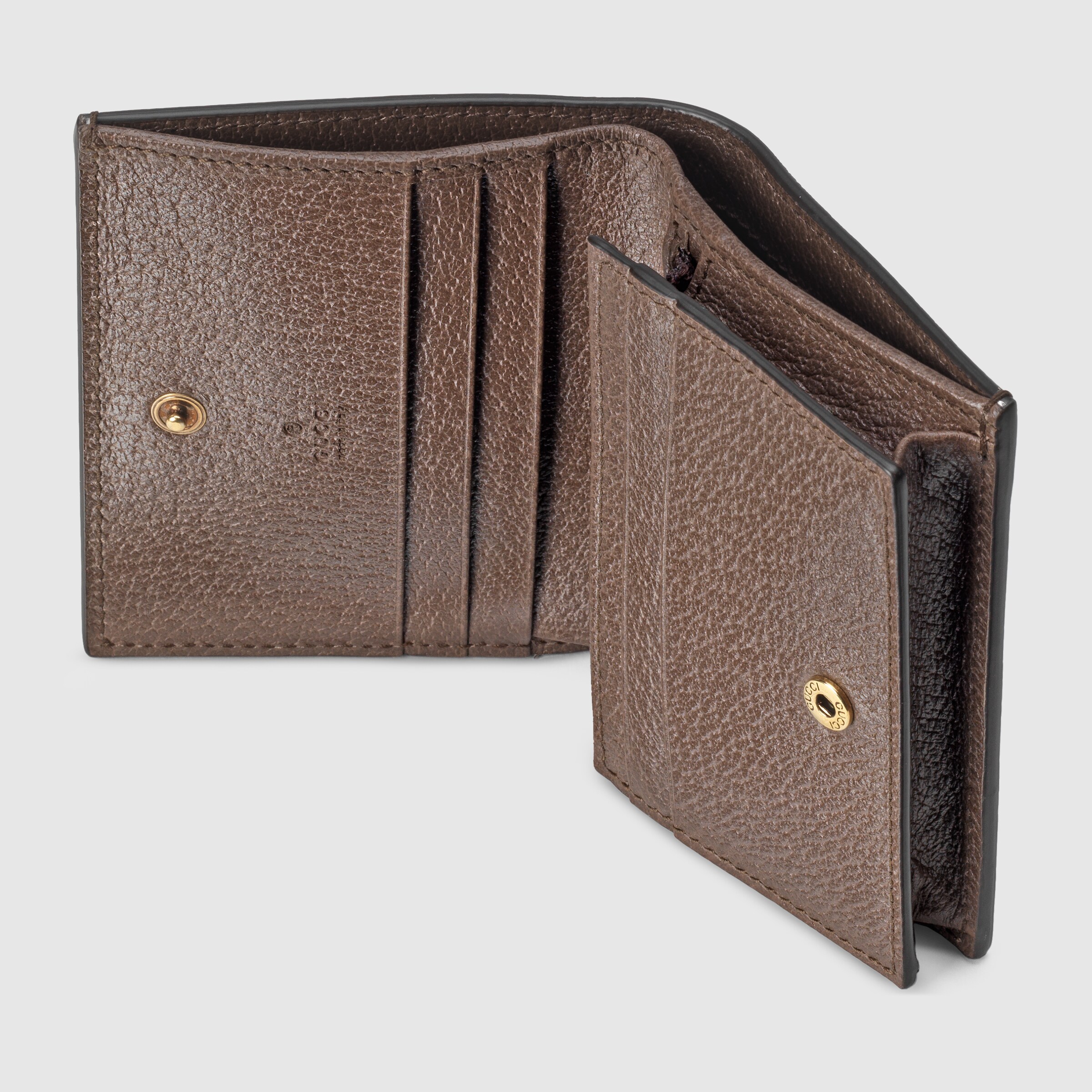 Tarjetero GG de tamaño grande Gucci Diana inlona camel y ébano | GUCCI® MX