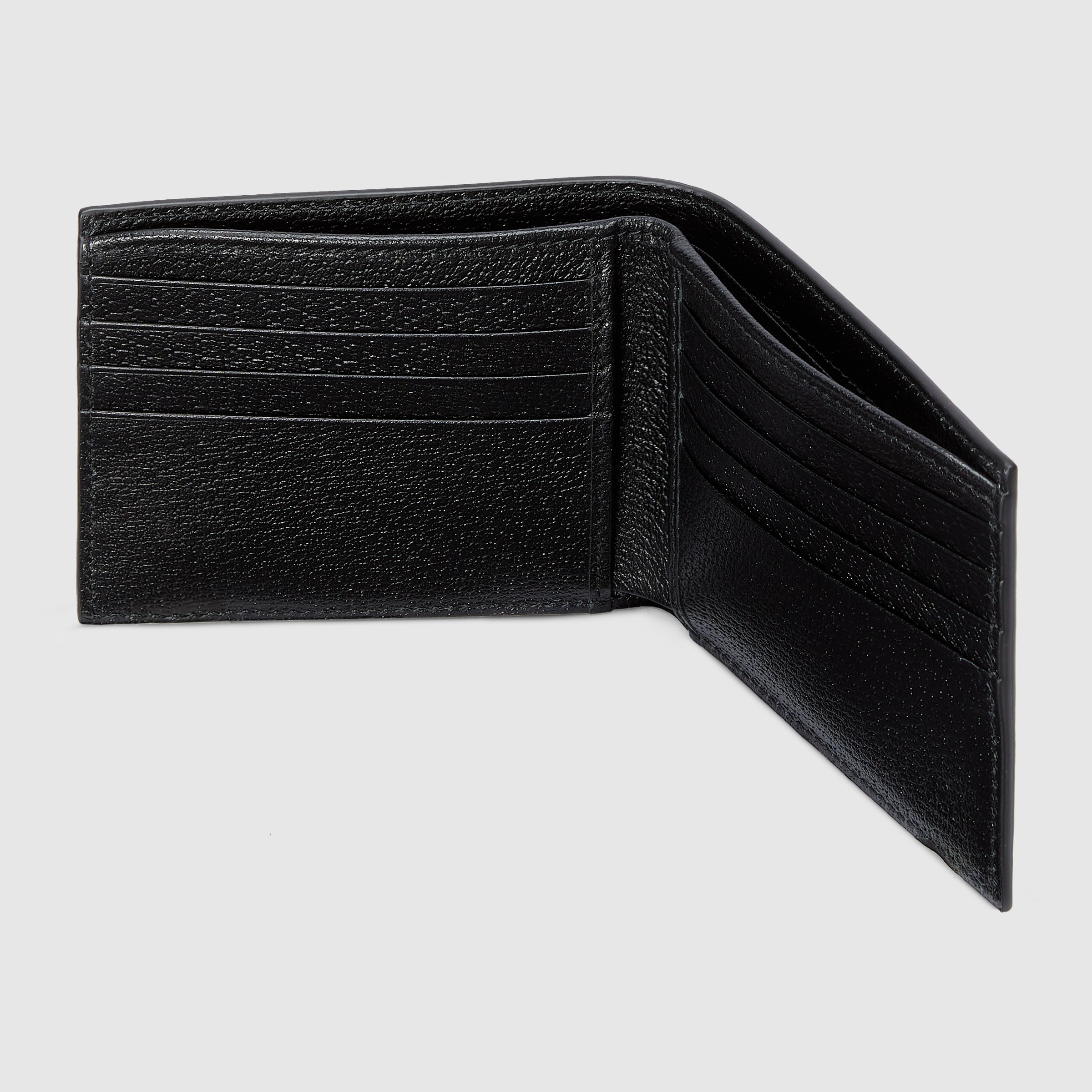 GG Marmont bi-fold card case wallet in black leather | GUCCI® SG