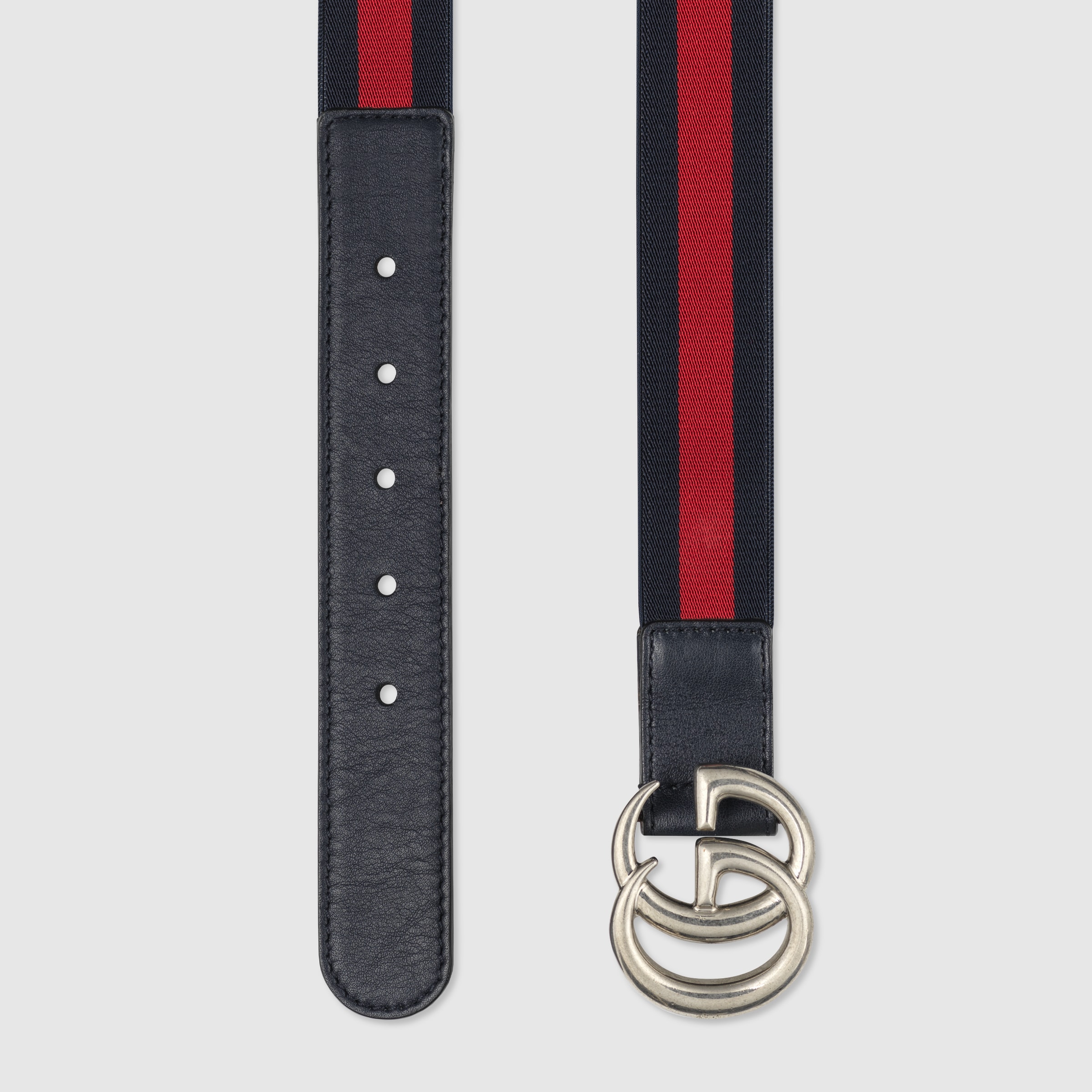 Blue And Red Web Children's Elastic Belt | GUCCI® US
