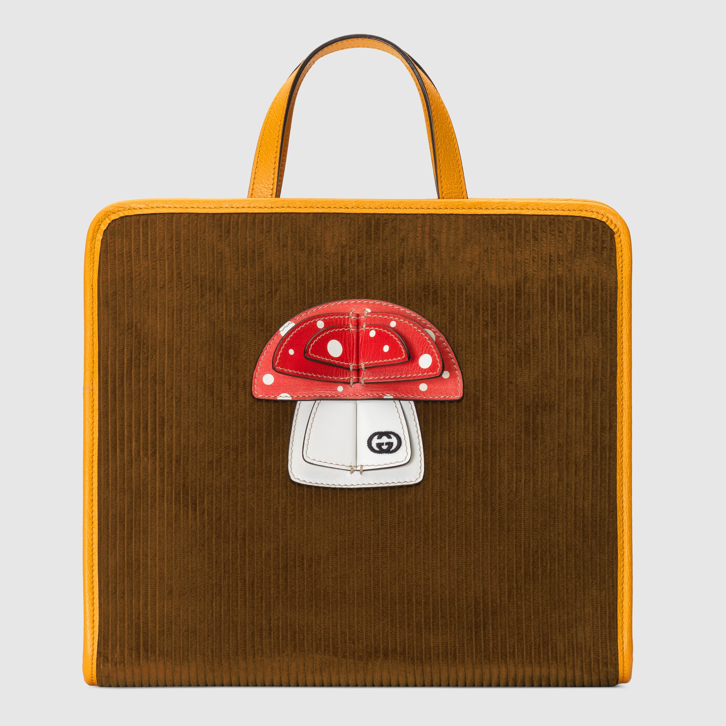 深橄欖綠色兒童蘑菇手提袋 | GUCCI® 香港