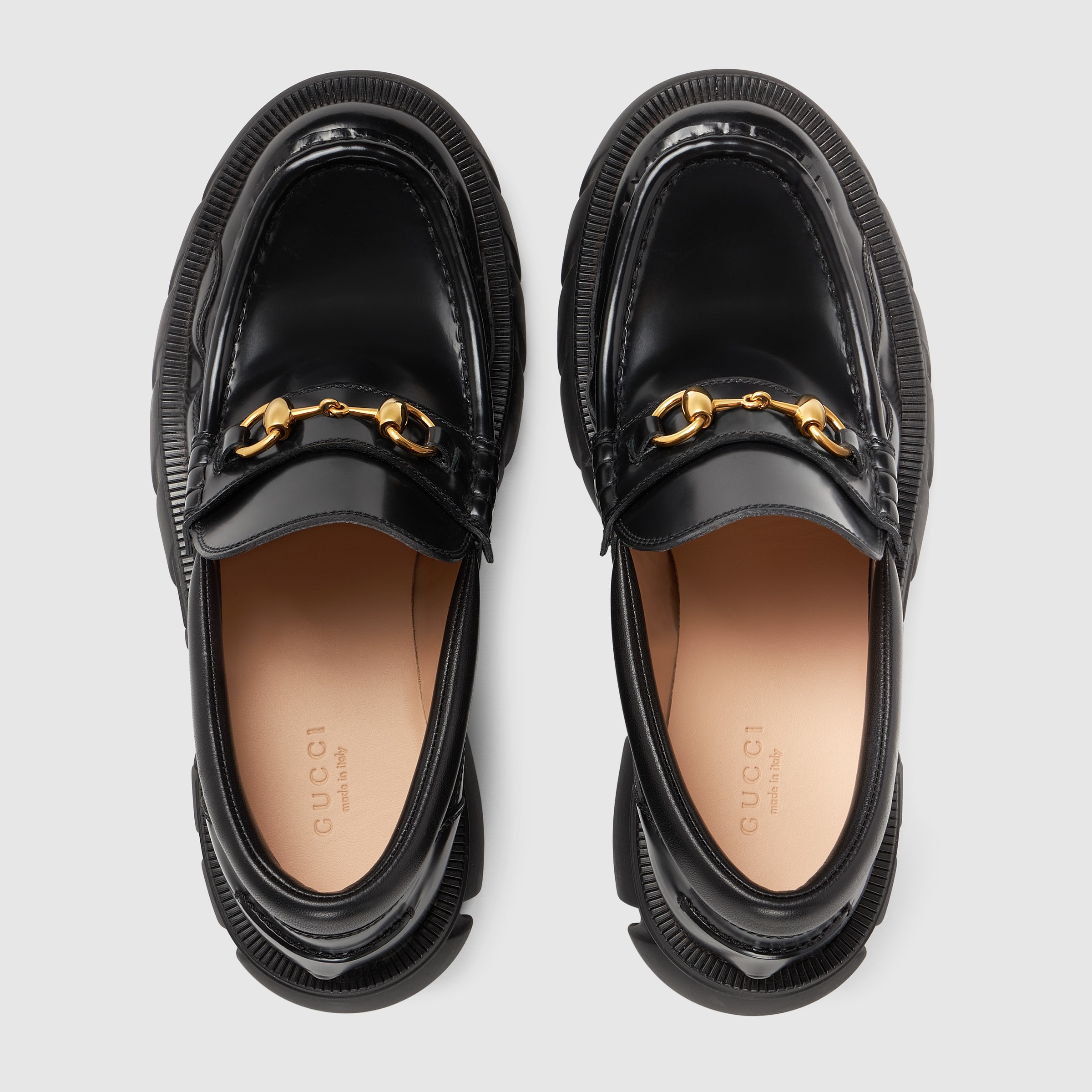 Mocassino donna con Morsetto in pelle nera | GUCCI® Italia