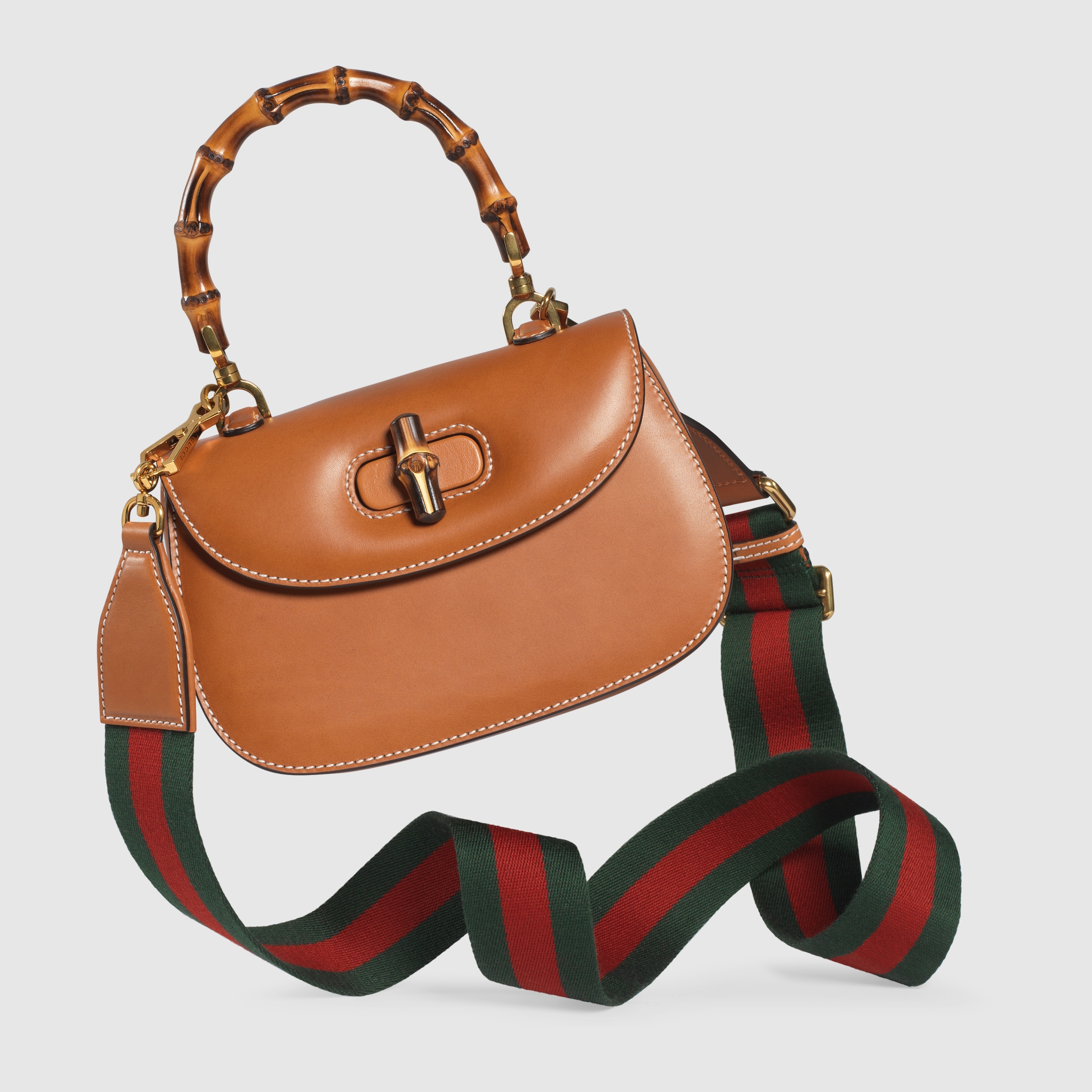 Gucci Bamboo 1947 small bag in brown leather | GUCCI® UK
