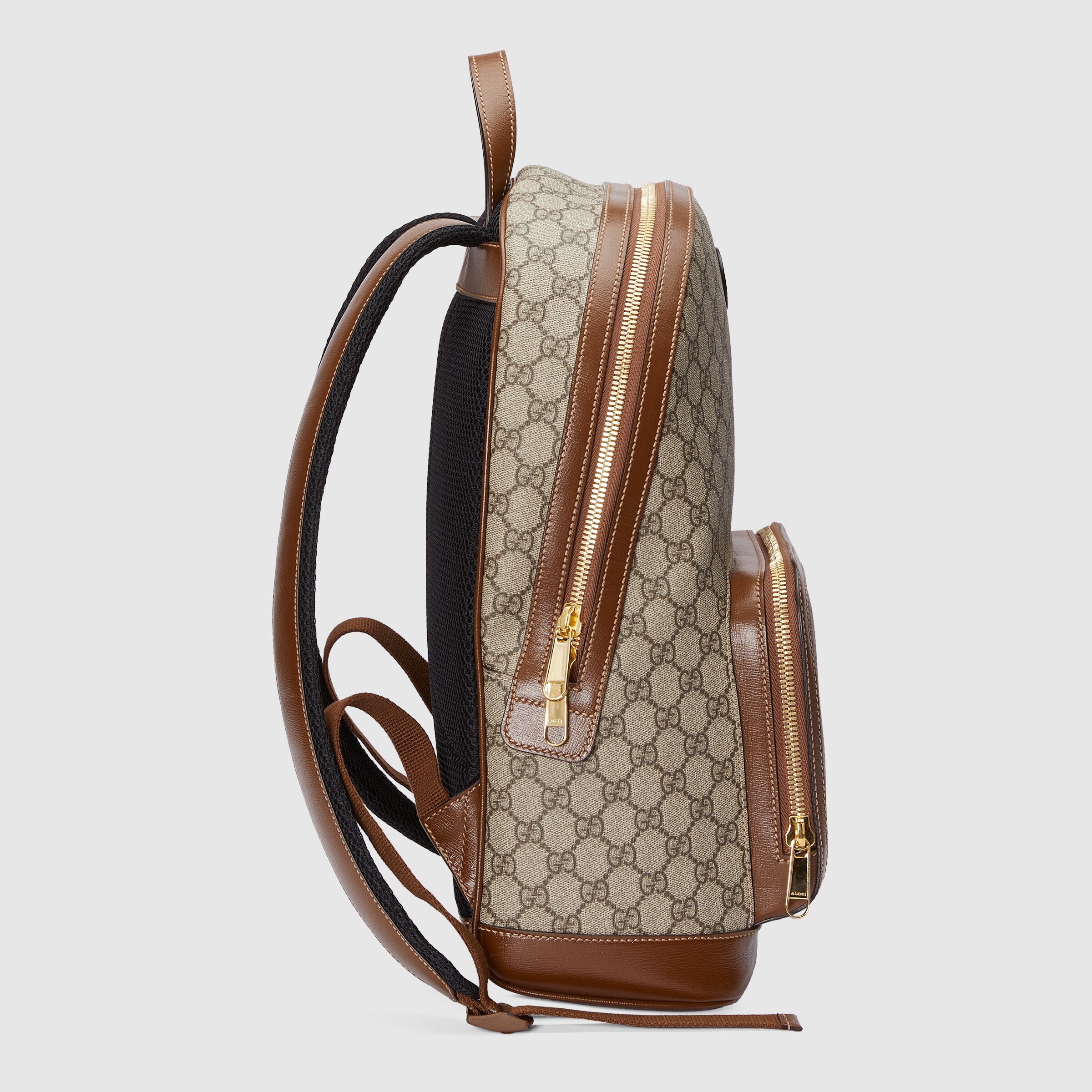 Backpack with Interlocking G in beige and ebony Supreme | GUCCI® PT