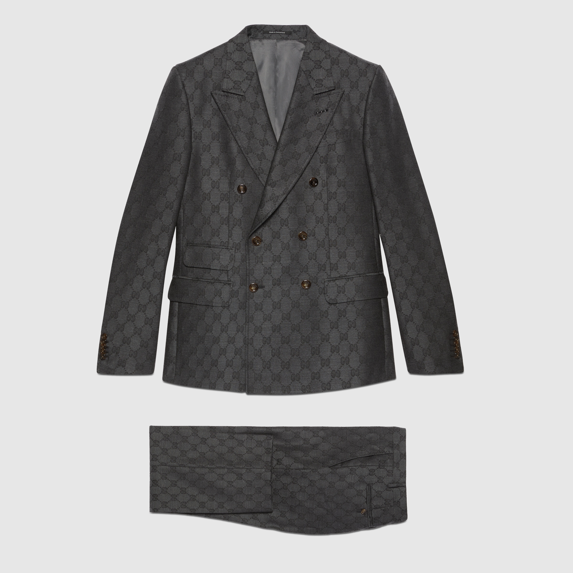 GG wool suit in grey | GUCCI® TR