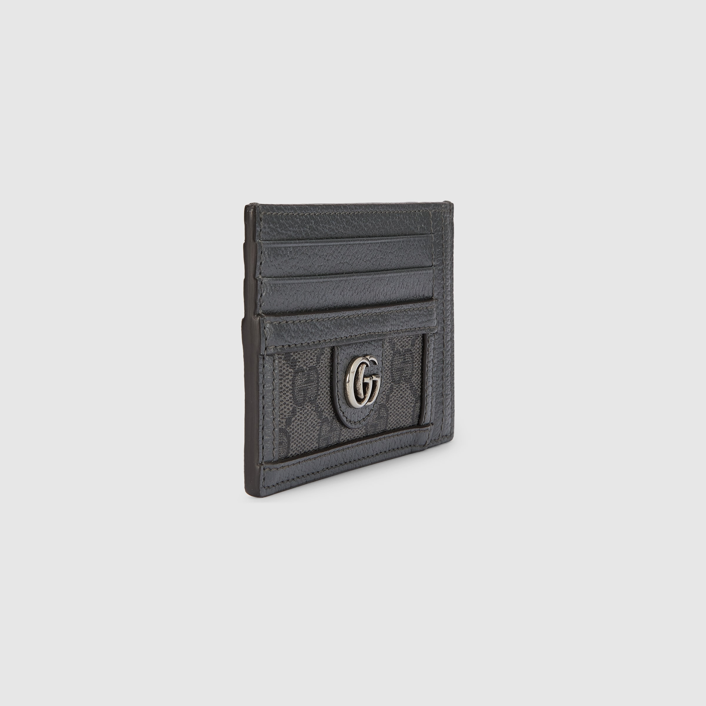 Ophidia card case in grey and black Supreme | GUCCI® US