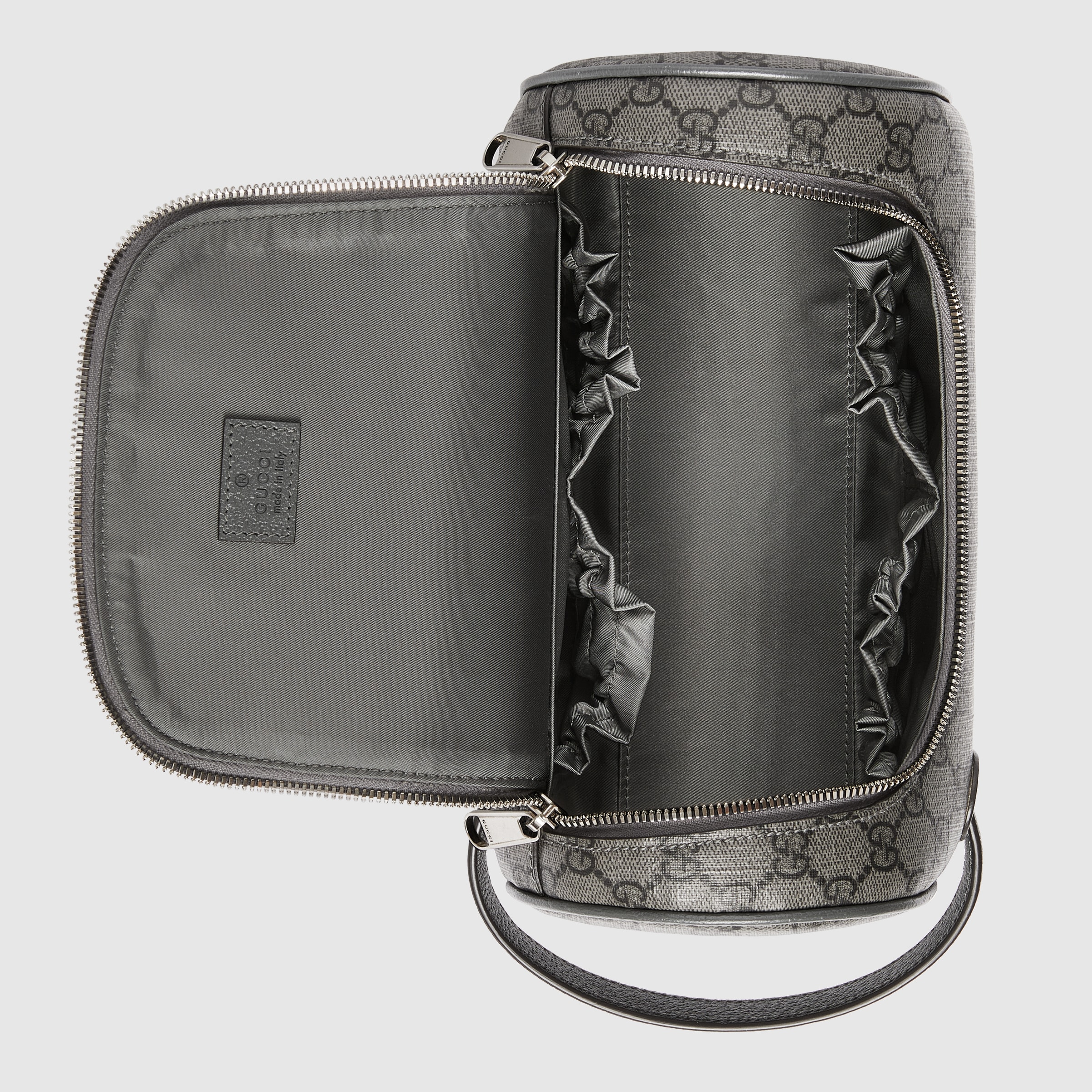 Ophidia toiletry case in grey and black Supreme | GUCCI® UK