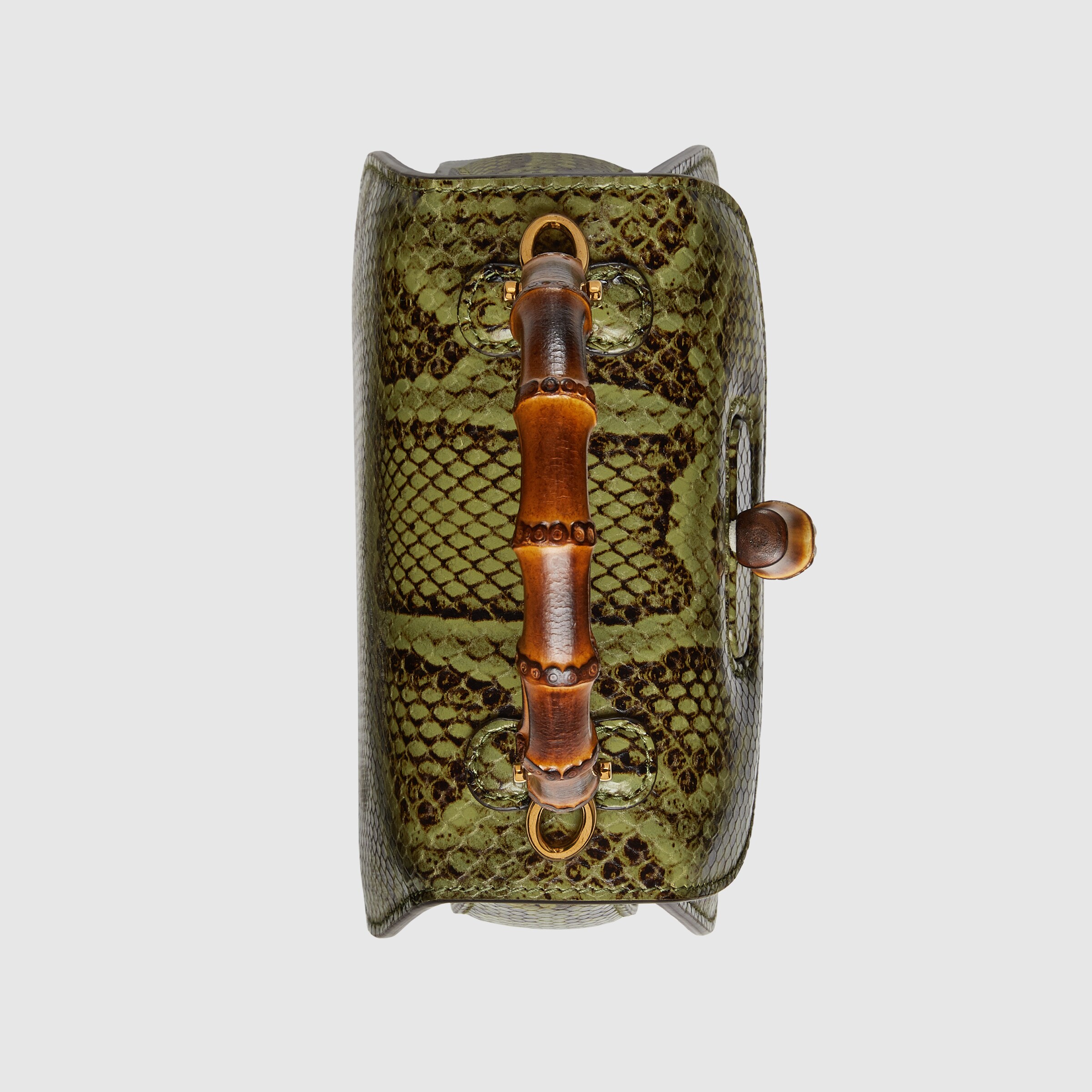 Gucci Bamboo 1947 mini python bag in green | GUCCI® AE