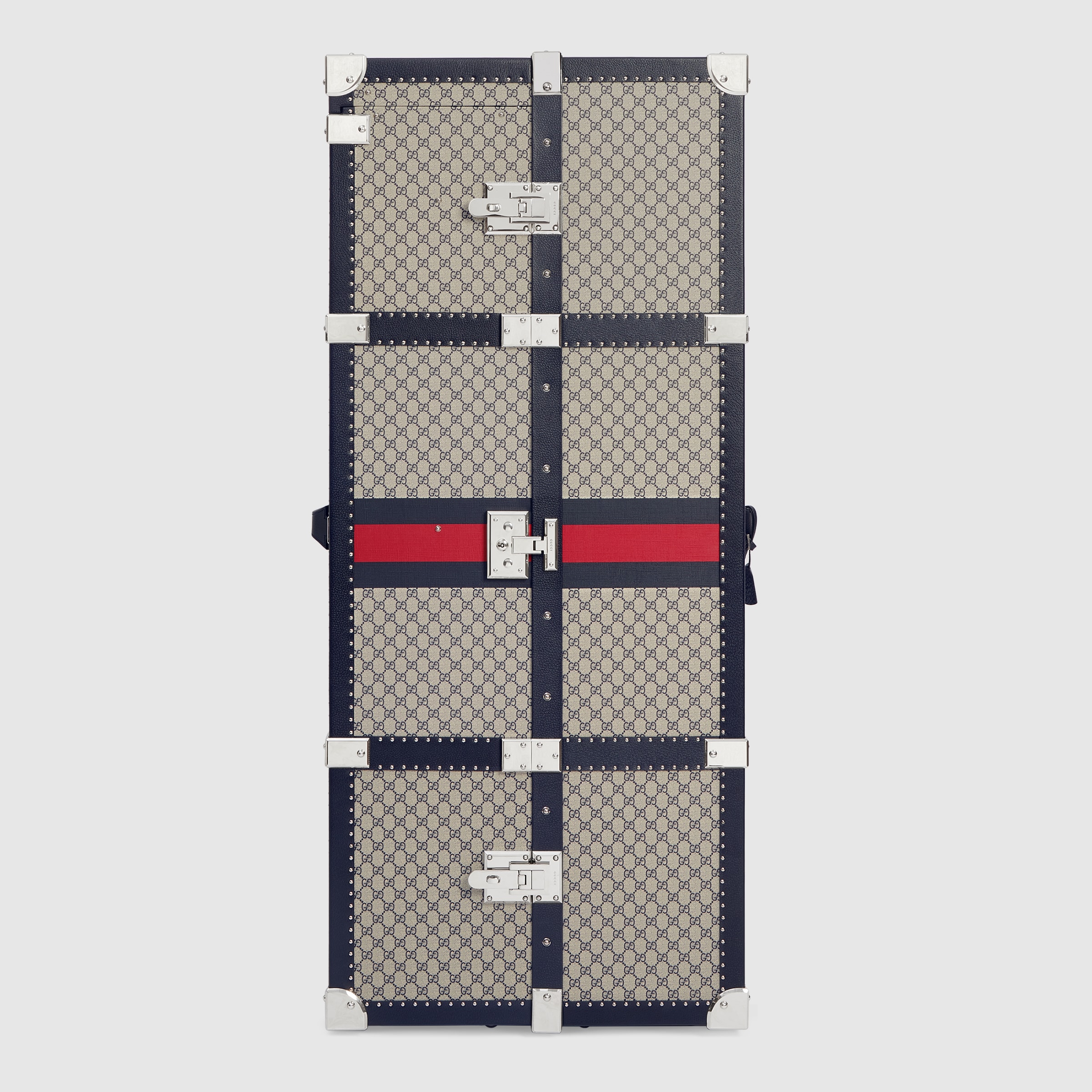 Gucci Savoy trunk in beige and blue Supreme | GUCCI® LU