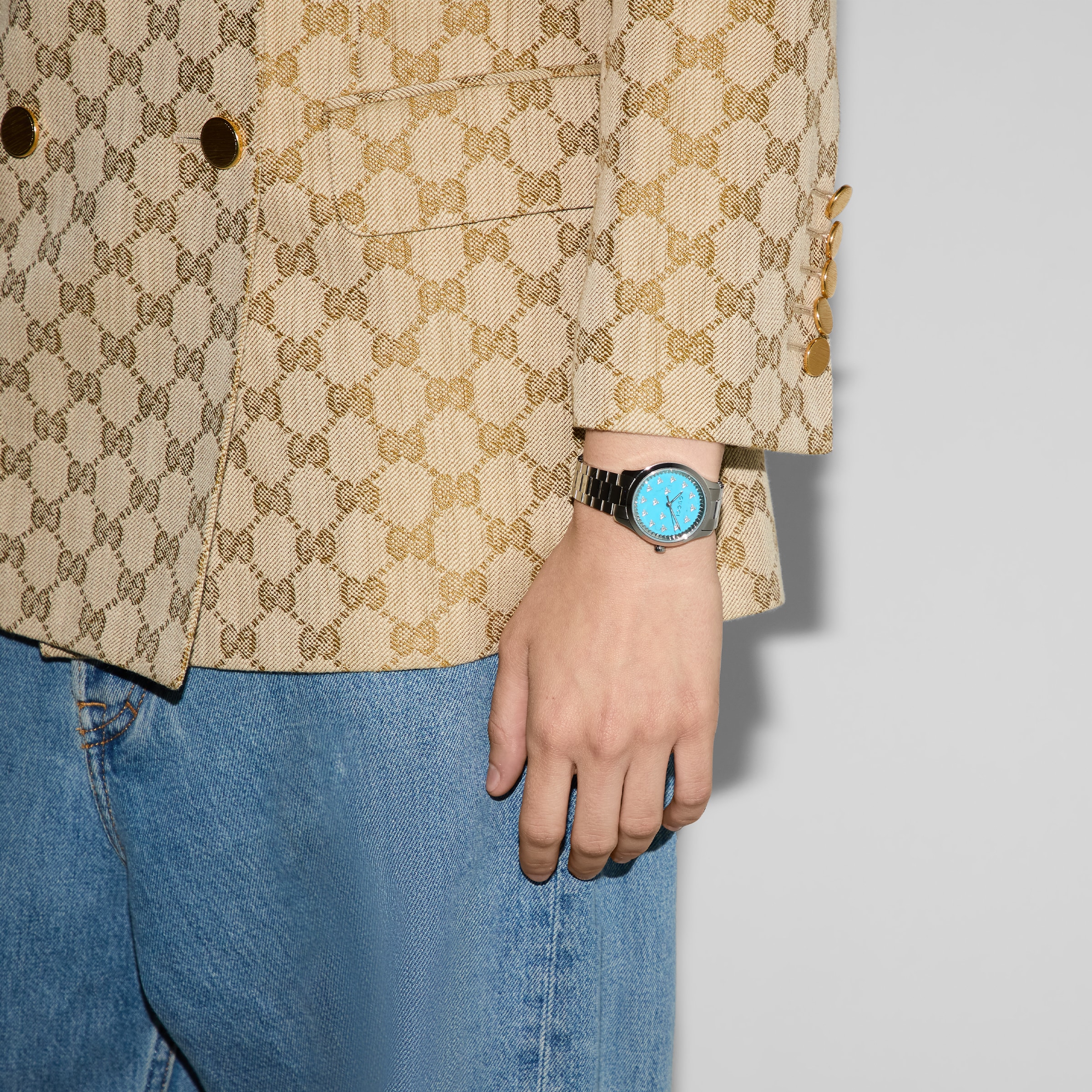 G-Timeless watch with bees, 32 mm in steel | GUCCI® Canada