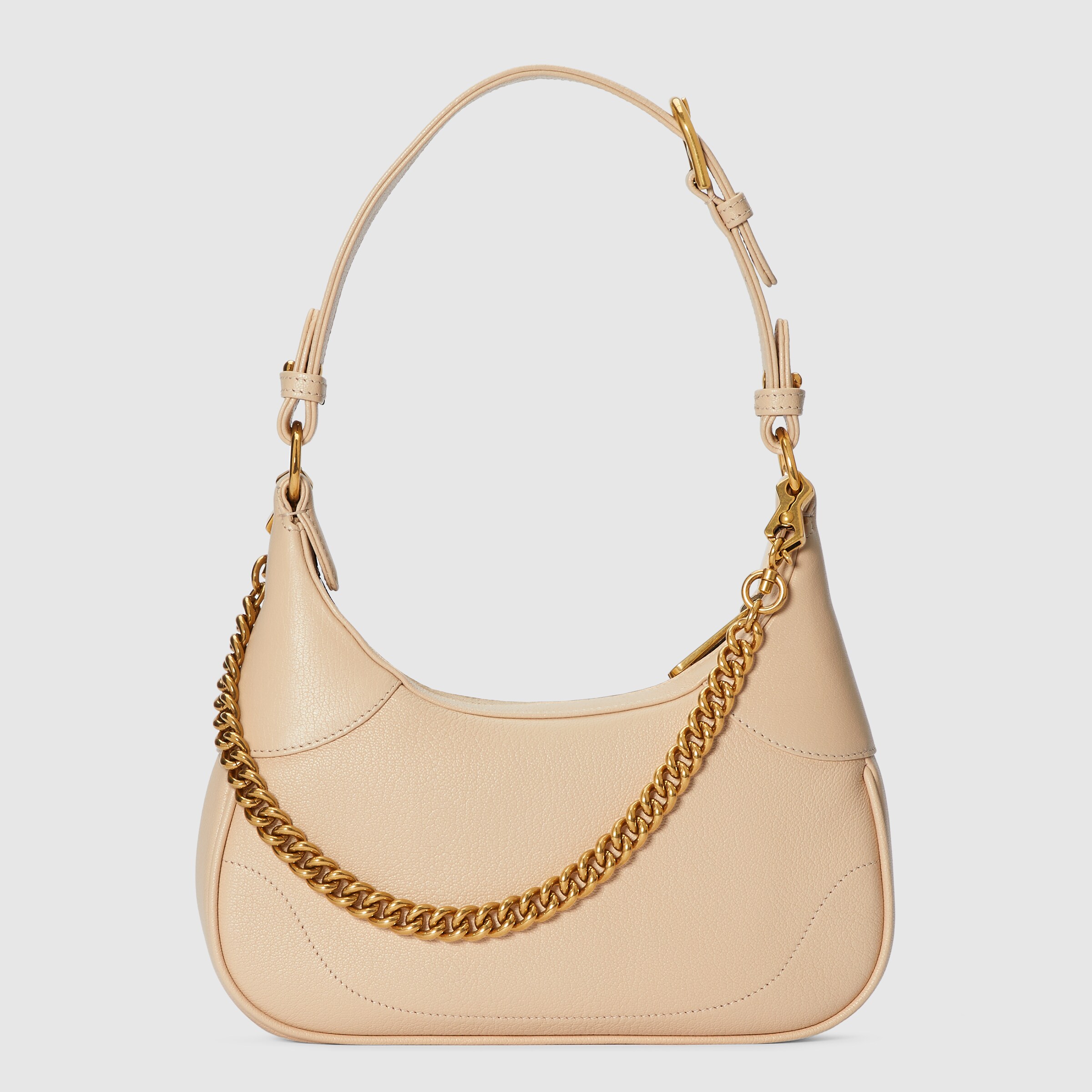 Aphrodite small shoulder bag in ivory leather | GUCCI® LU