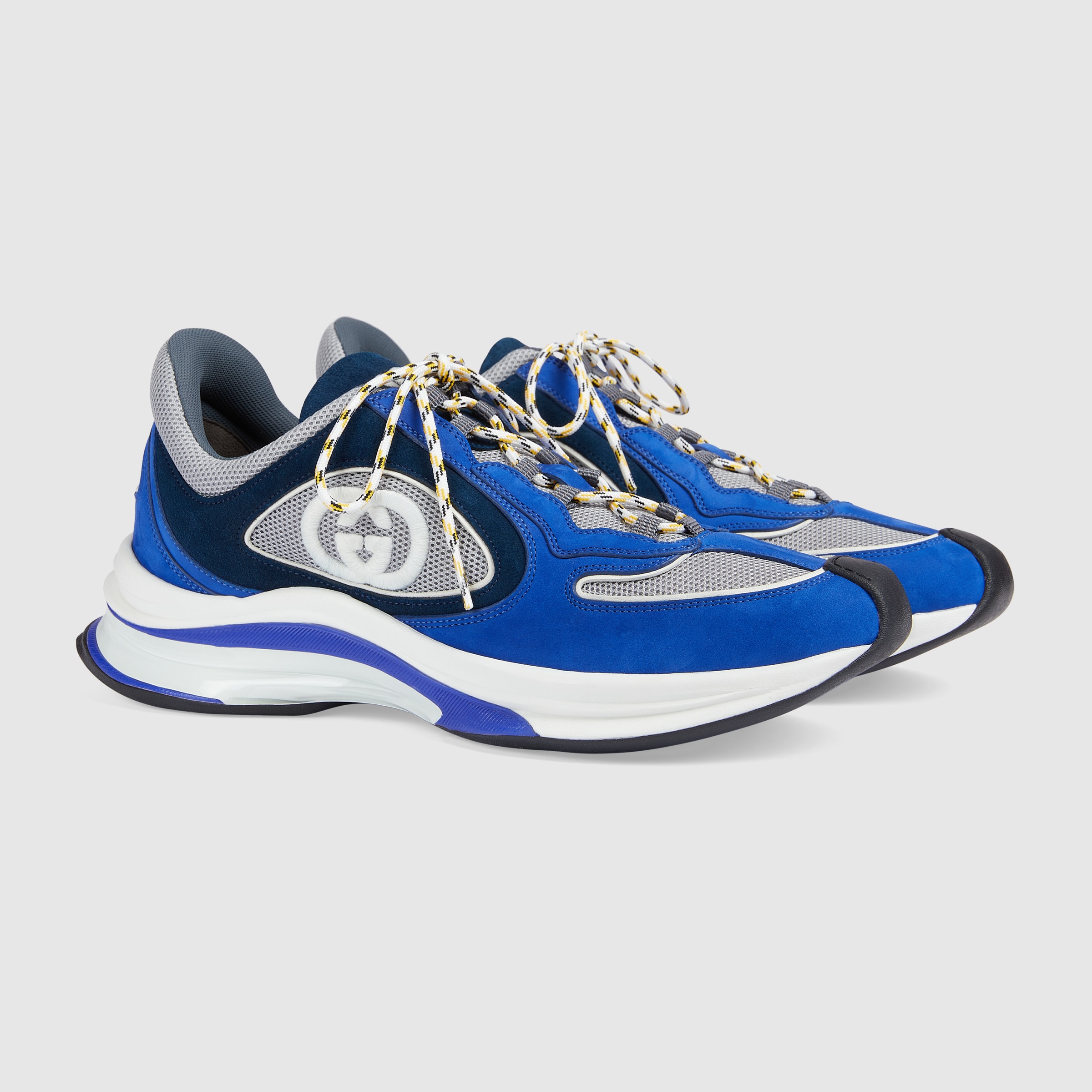 Men's Gucci Run sneaker in blue suede | GUCCI® UK