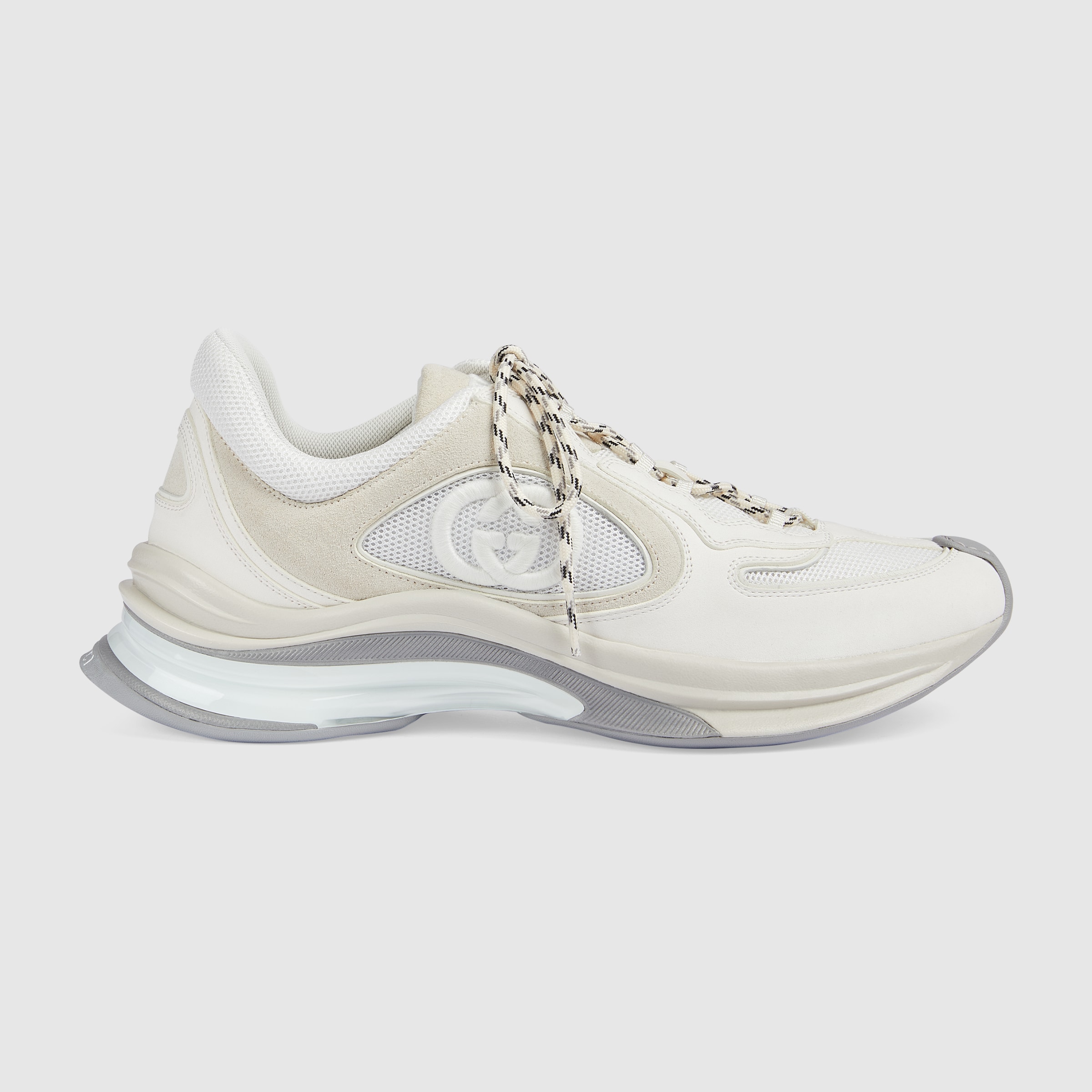 Men's Gucci Run sneaker in white suede | GUCCI® Canada