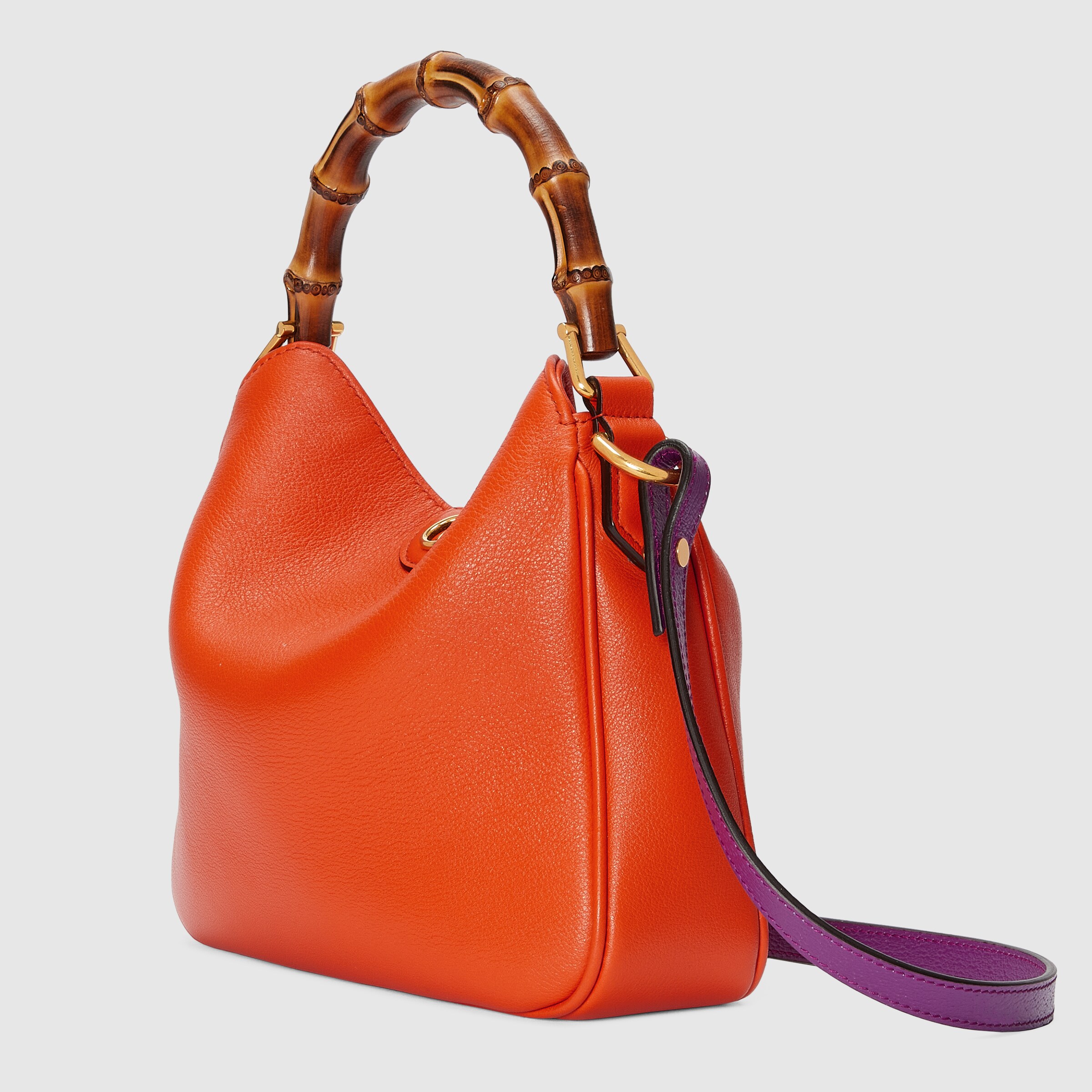 Gucci Diana small shoulder bag in orange leather | GUCCI® SG