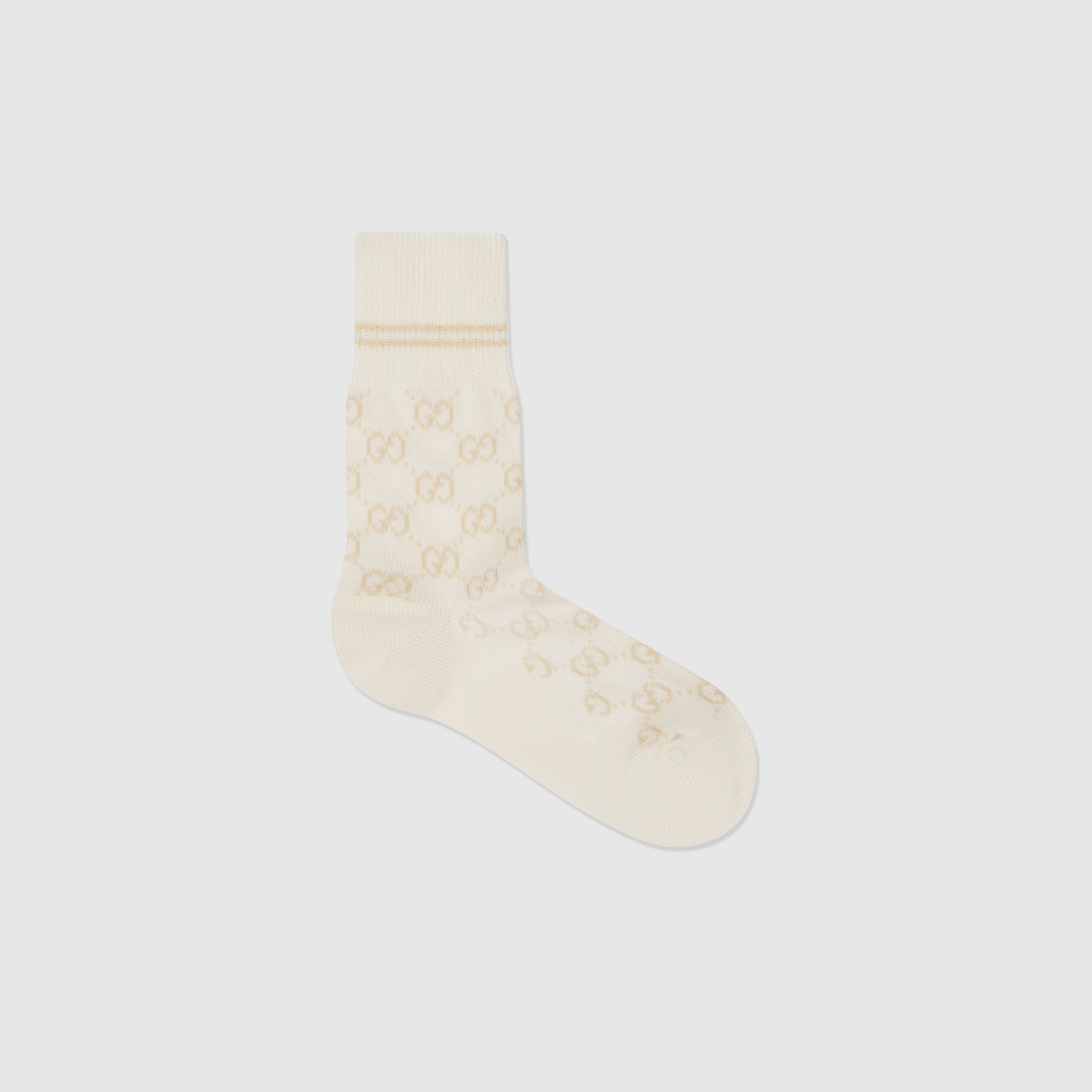GG cotton blend socks in ivory | GUCCI® US