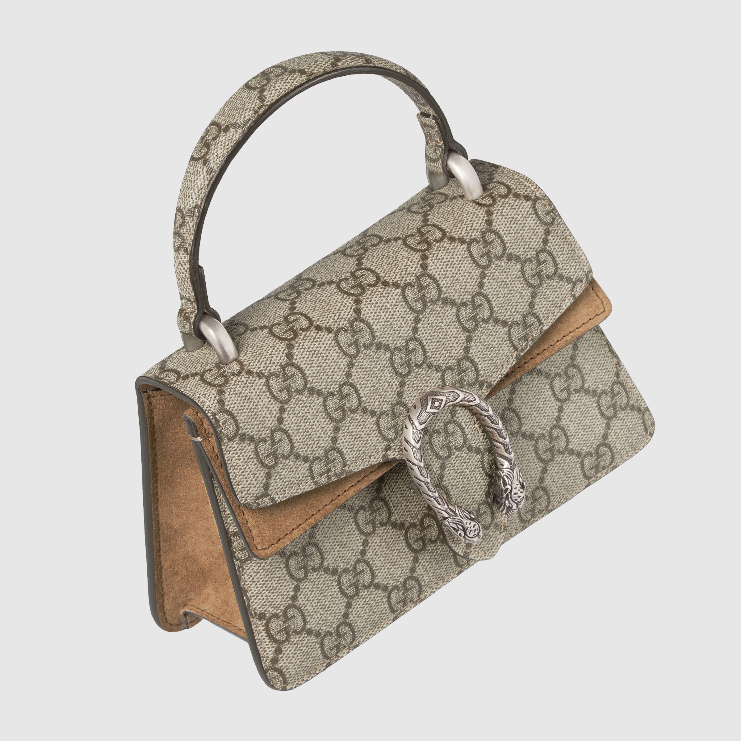 Mini sac à main Dionysus en toile Supreme beige et ébène | GUCCI® FR