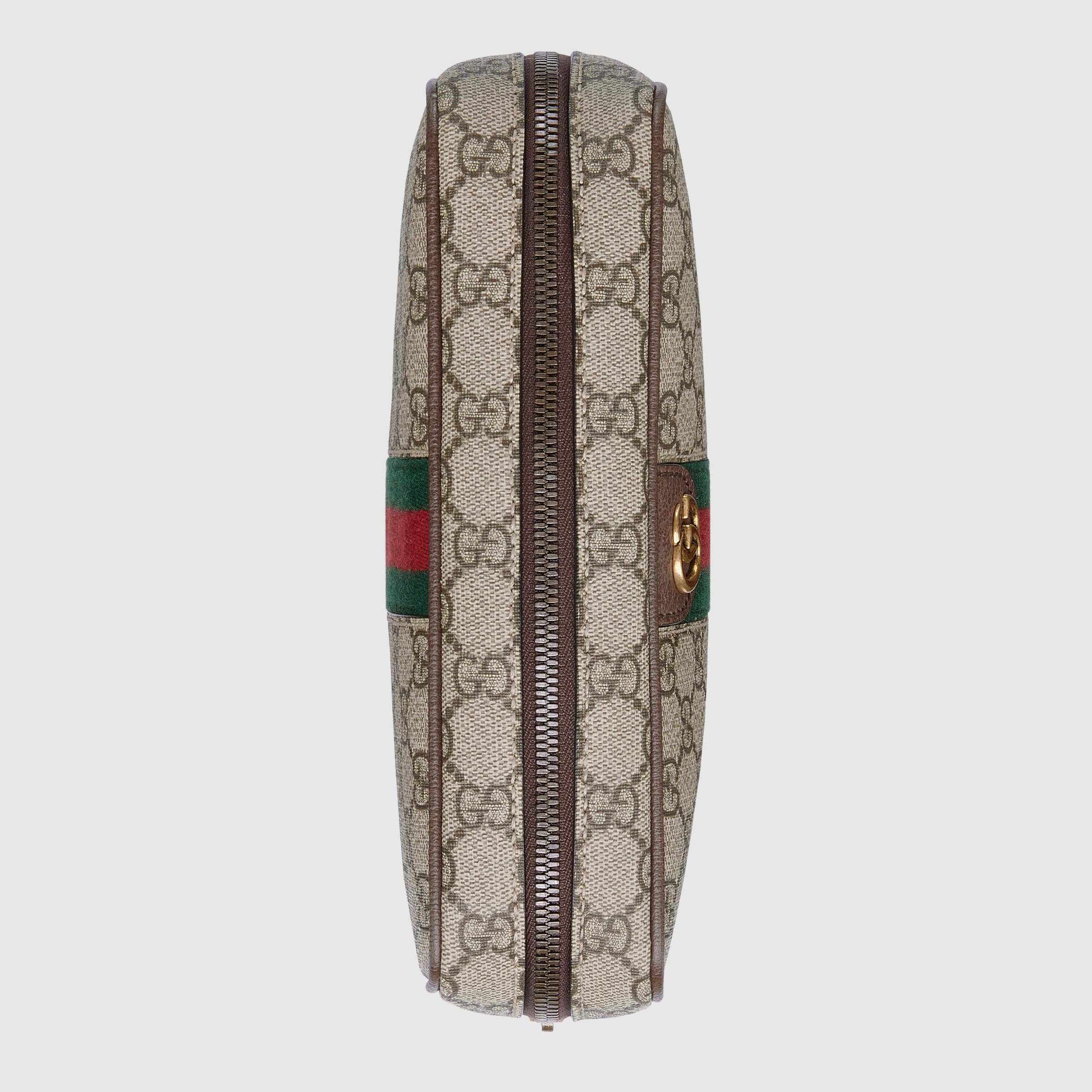 Gucci Savoy toiletry case with Web in beige and ebony Supreme | GUCCI ...