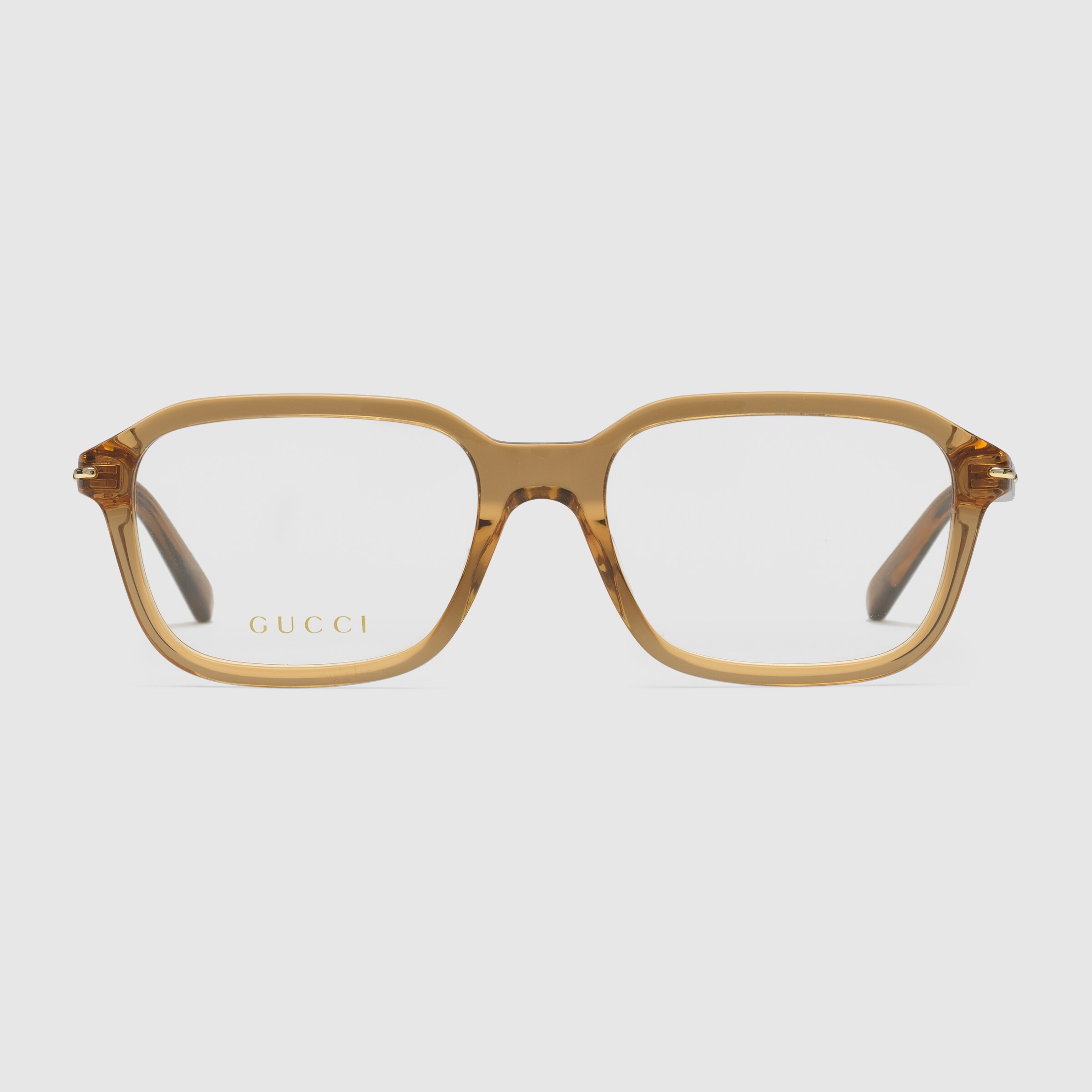 Square optical frame in brown acetate | GUCCI® GR