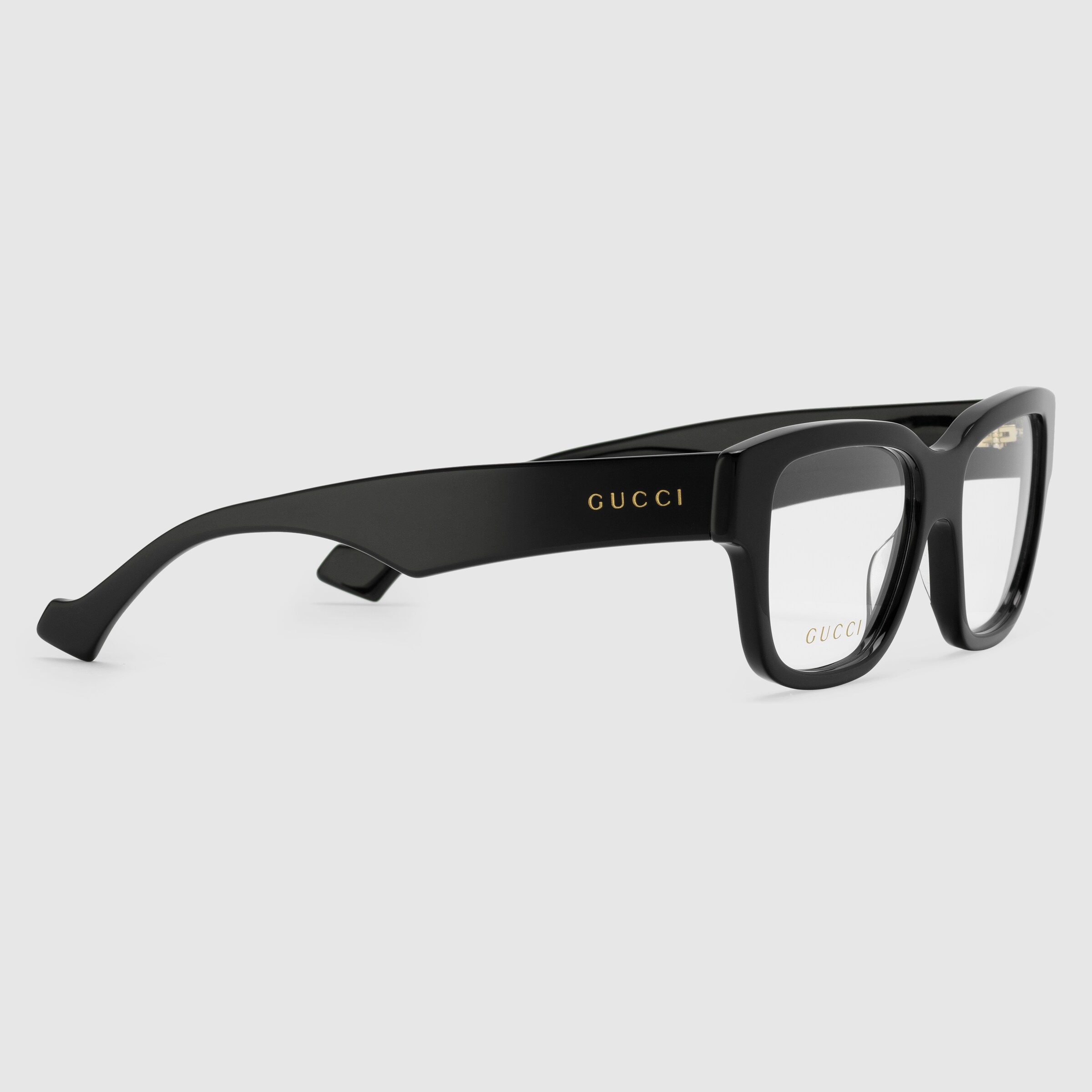 Rectangular optical frame in black acetate | GUCCI® TR