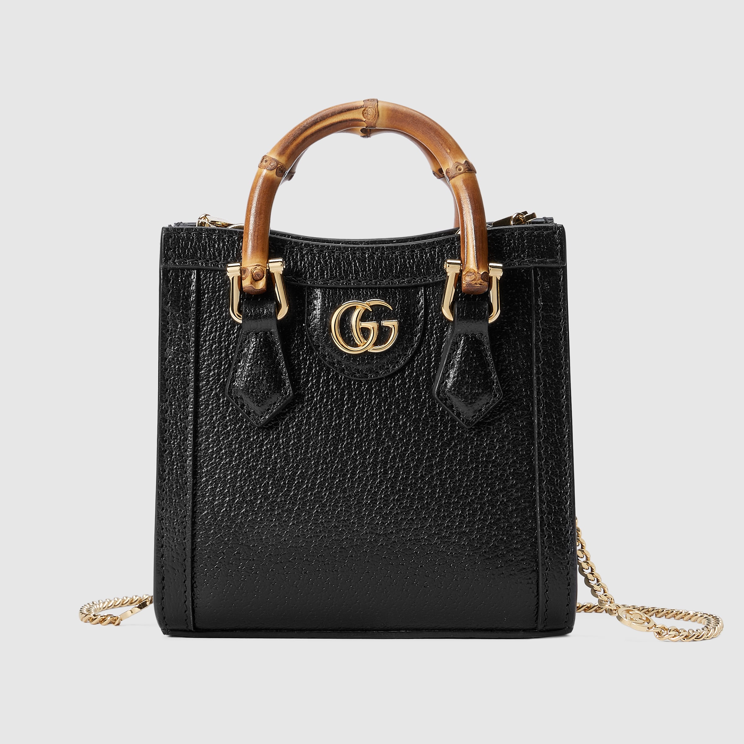 Sac super mini Gucci Diana en cuir noir | GUCCI® FR