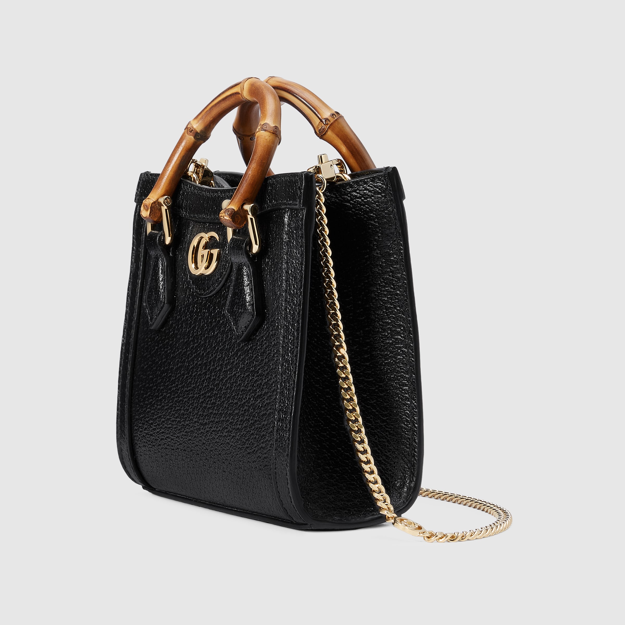 Sac super mini Gucci Diana en cuir noir | GUCCI® FR