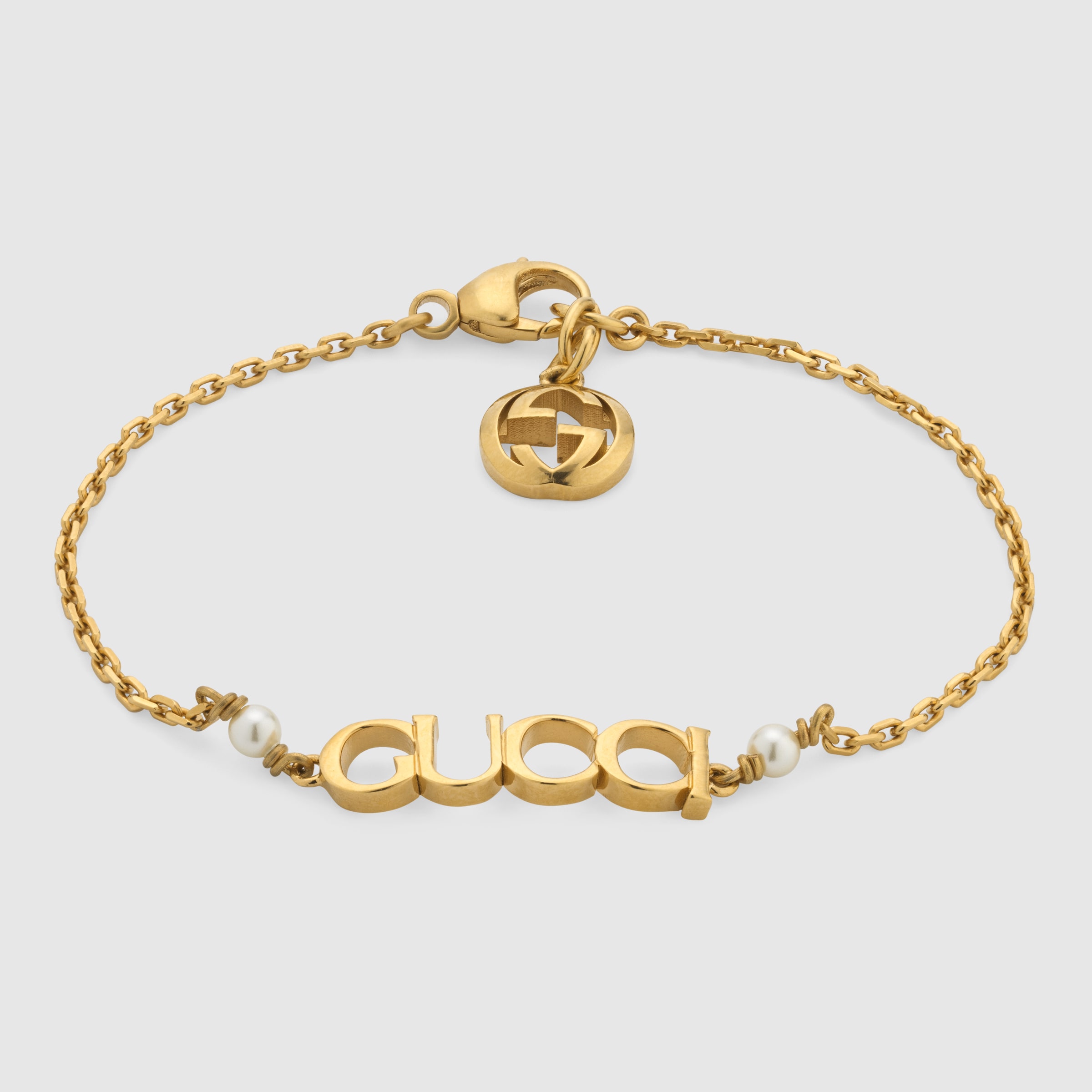 'GUCCI' letter bracelet in gold-toned | GUCCI® US