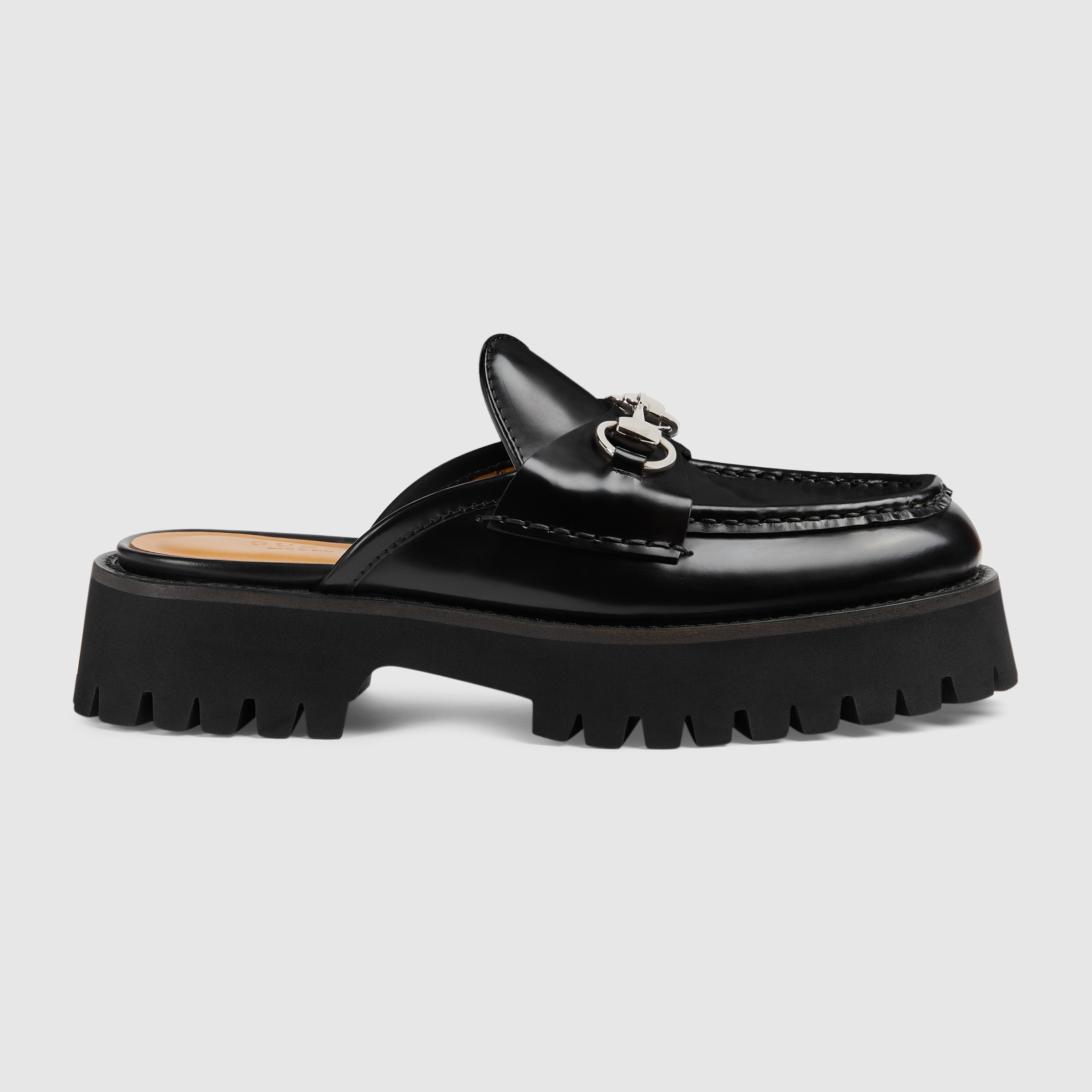 Women's mule with Horsebit in black leather | GUCCI® US