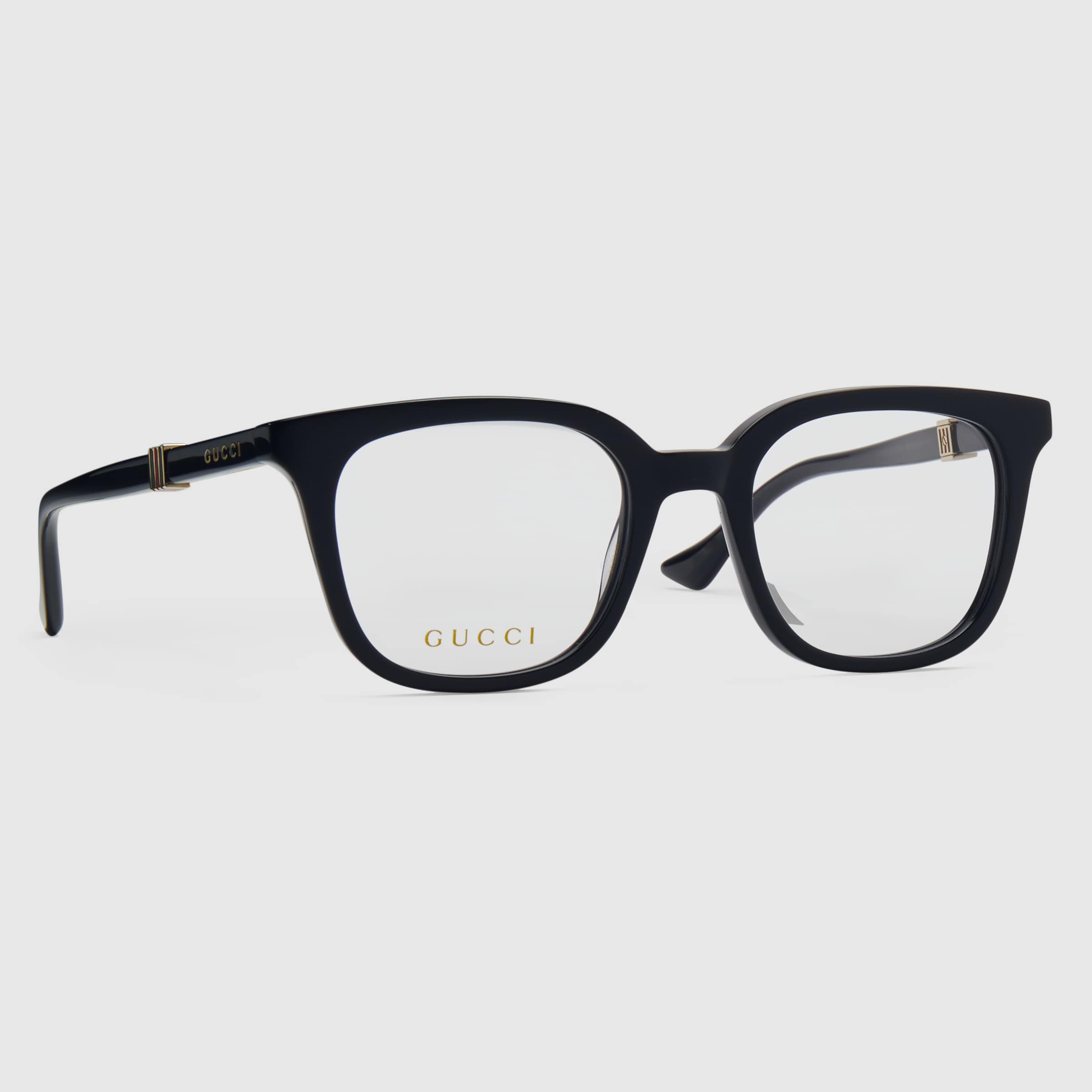 Rectangular optical frame in black | GUCCI® Australia