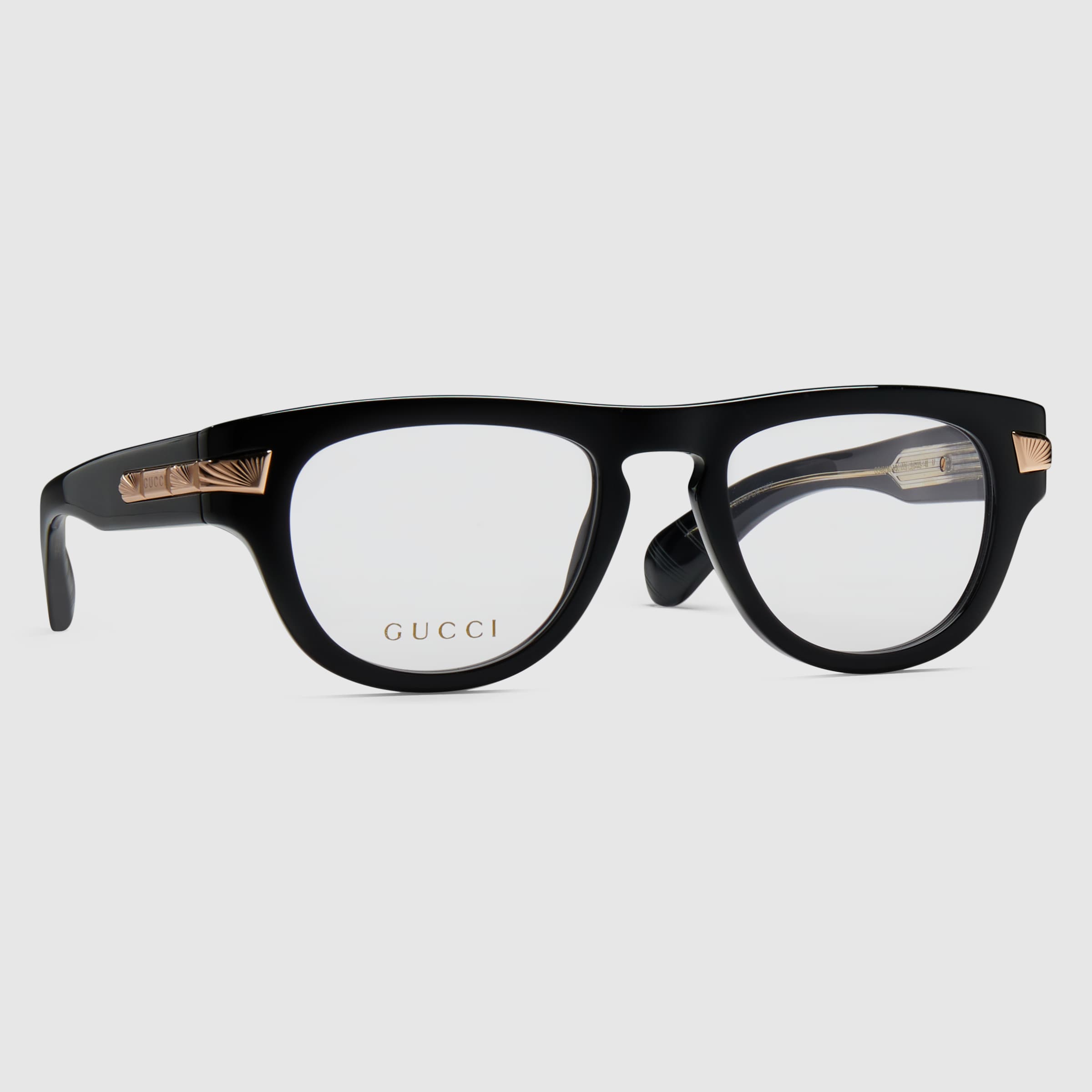 Oval optical frame in black | GUCCI® US